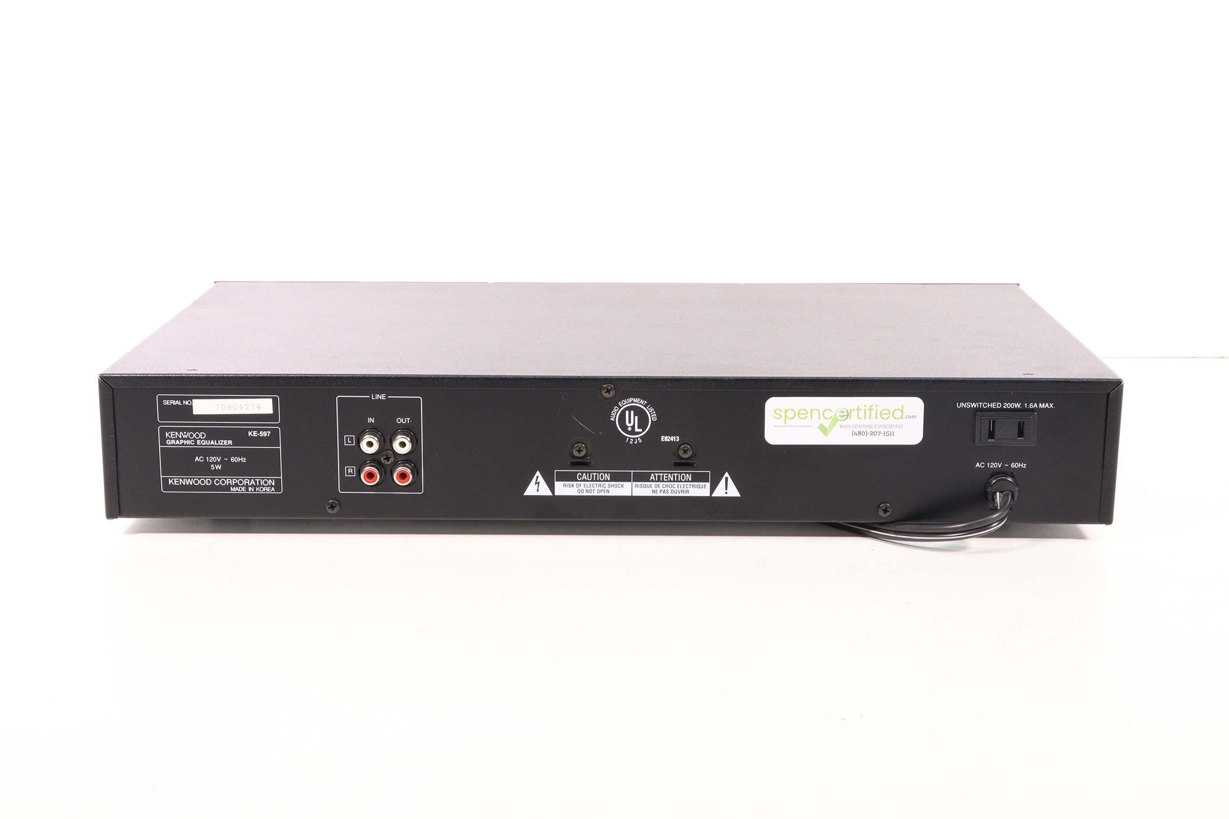 KENWOOD ke-597 Stereo 7 Band Graphic Equalizer — SpenCertified
