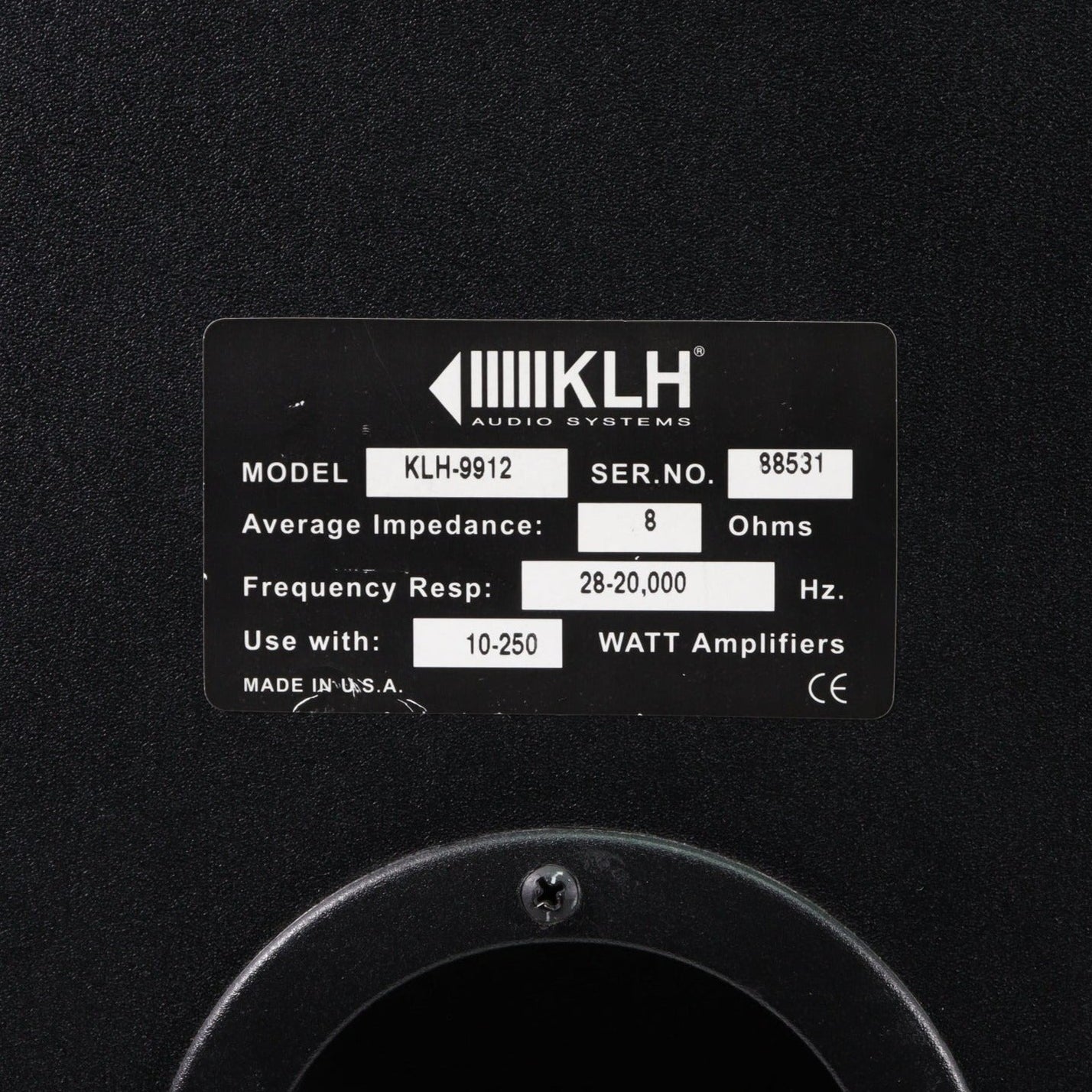 KLH Audio Systems KLH-9912 Floorstanding Speaker Pair — SpenCertified