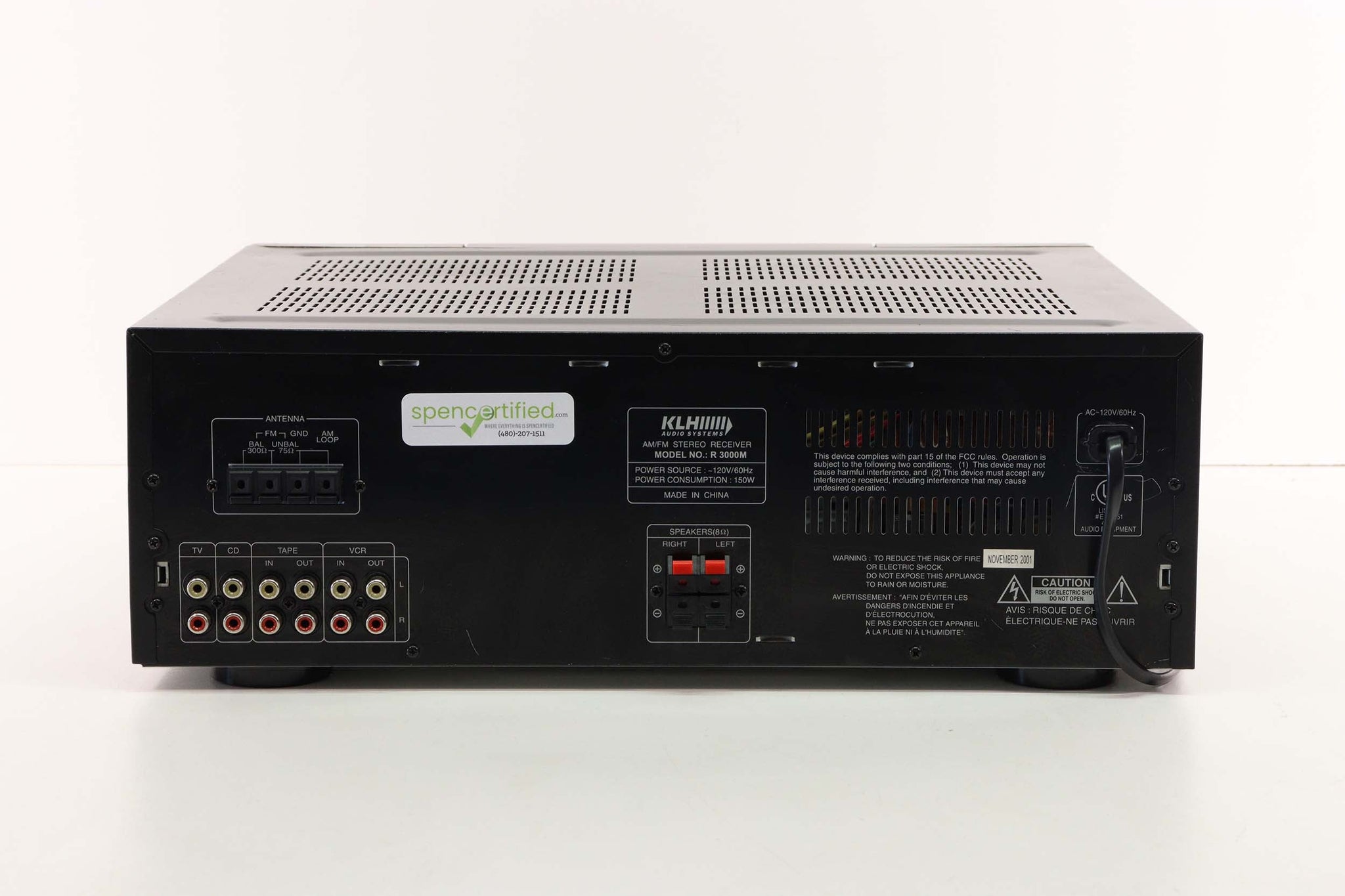 KLH R 3000M AM/FM Stereo Receiver (NO REMOTE)