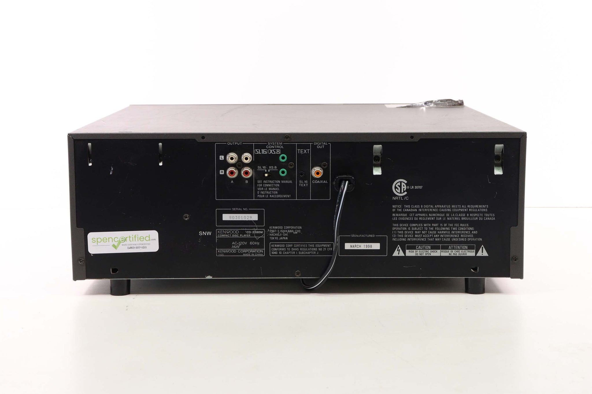 Kenwood CD-2280M Multiple Compact CD 200 Disc Changer and Player 2 CD