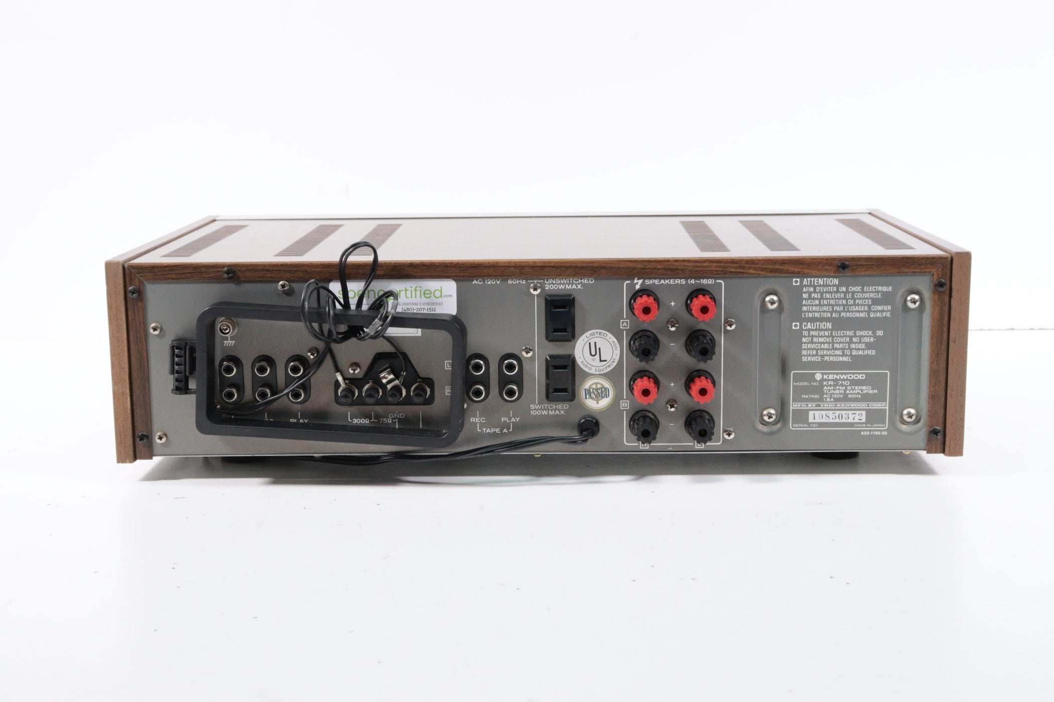 Kenwood KR-710 AM FM Stereo Receiver — SpenCertified