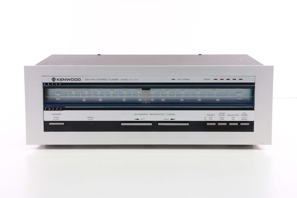 Kenwood KT-413 AM FM Stereo Tuner Vintage Silver
