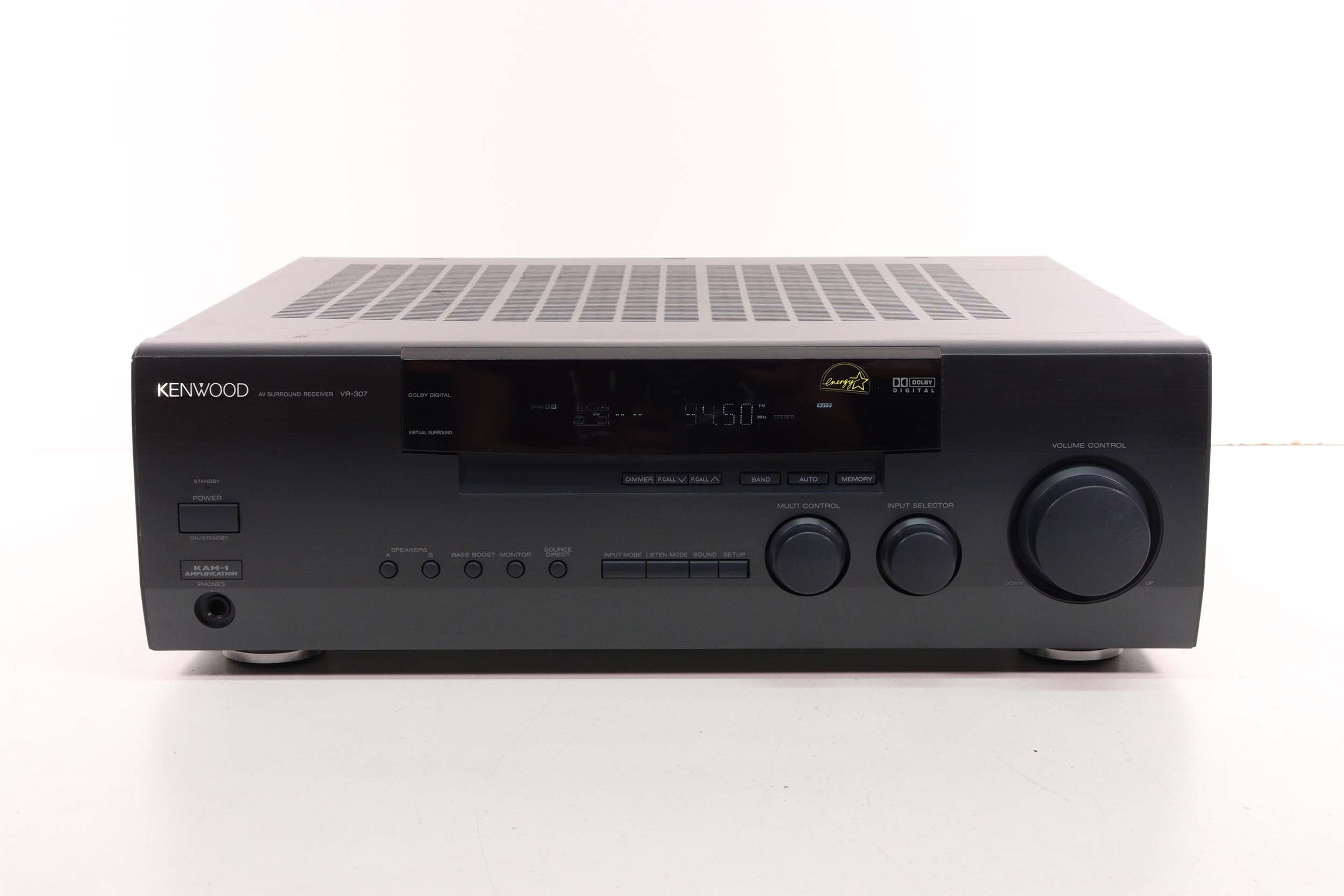 Kenwood VR-307 Audio/Video AV Surround Receiver (NO REMOTE)