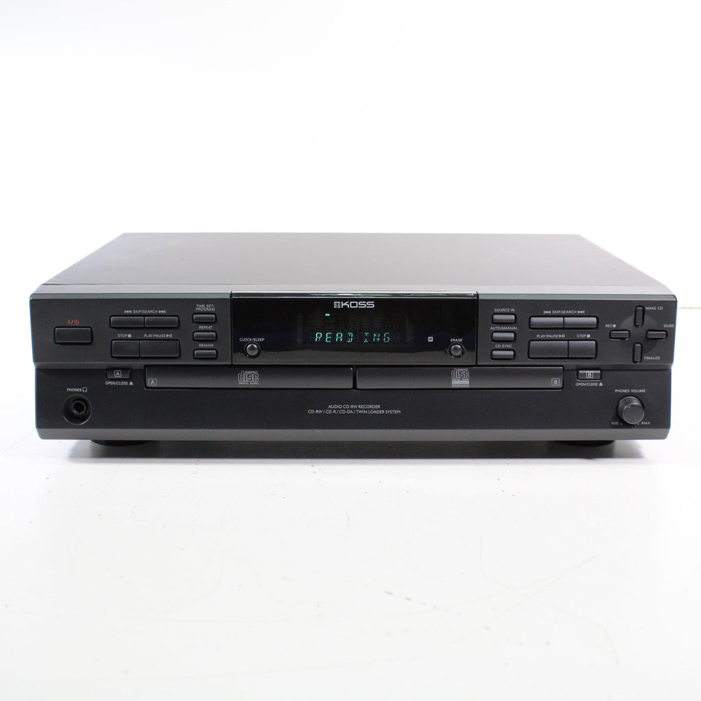 Koss CDR200 Dual CD Recorder CD-RW CD-R CD-DA Twin Loader System