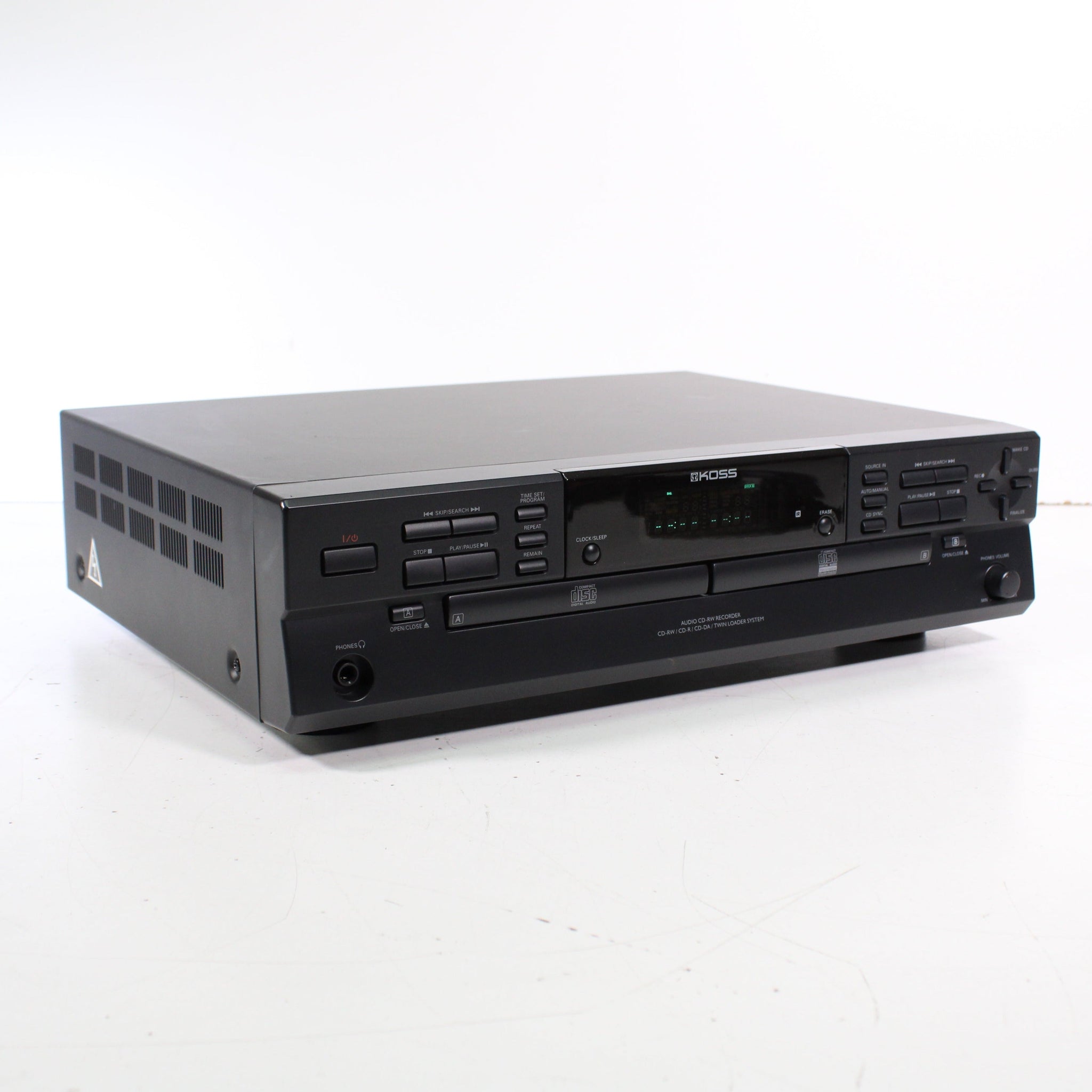Koss CDR200 Dual CD Recorder CD-RW CD-R CD-DA Twin Loader System