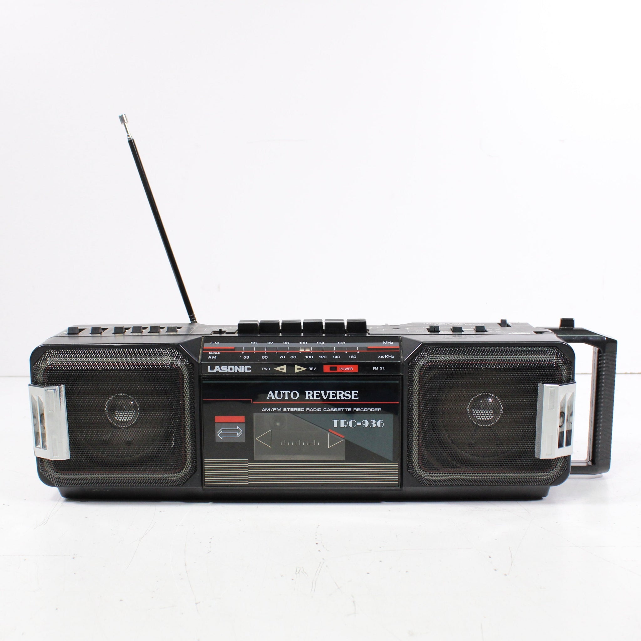 Lasonic TRC-936 Portable AM FM Stereo Radio Cassette Recorder Boombox