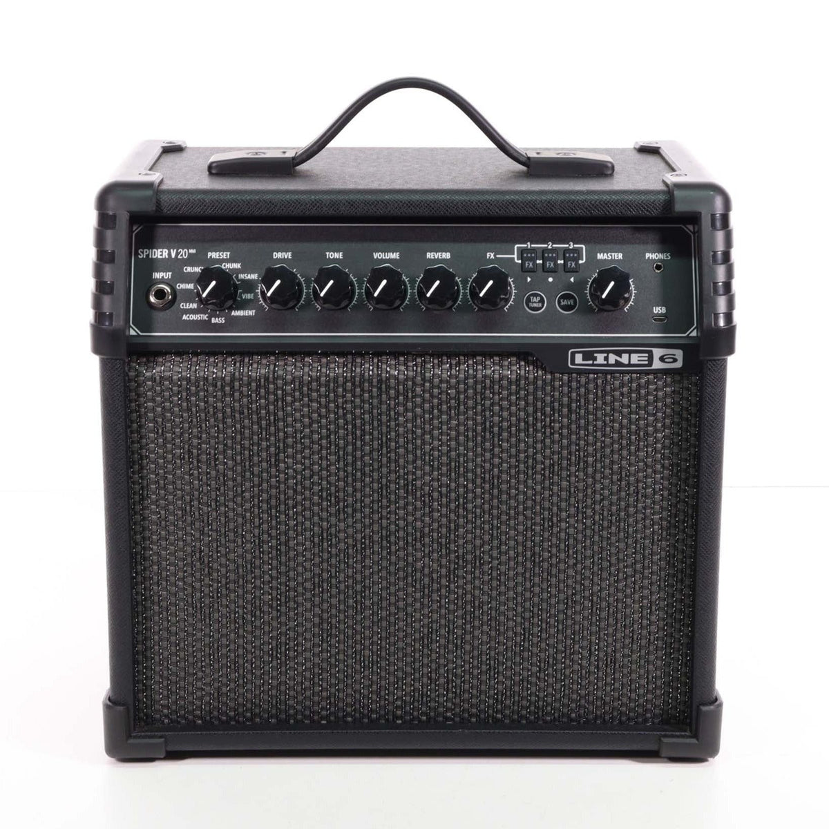 Line 6 Spider V 20 MkII Portable Guitar Combo Amplifier with 20 Watts ...