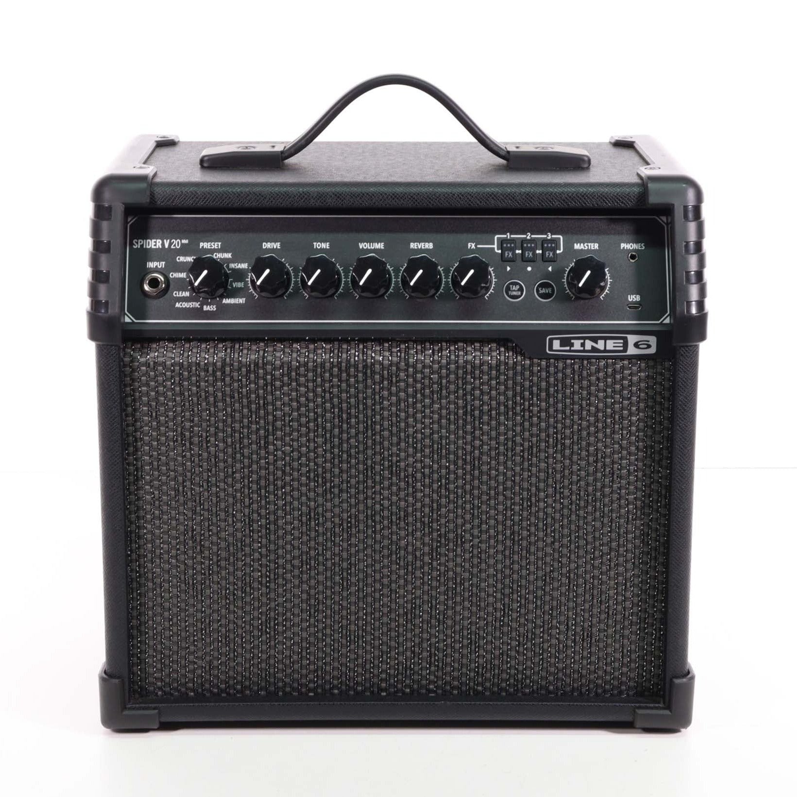 Line 6 Spider V 20 MkII Portable Guitar Combo Amplifier with 20 Watts