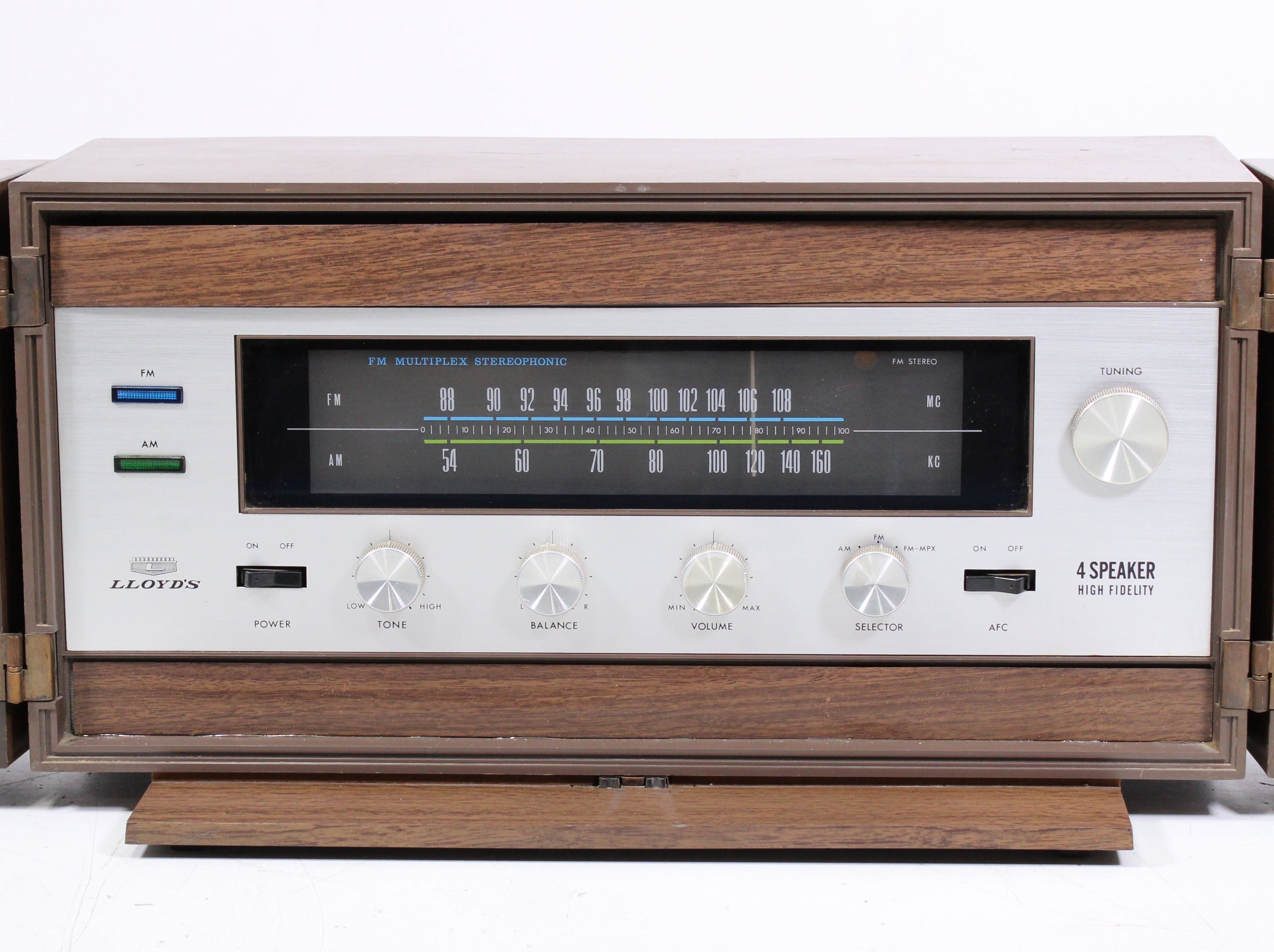 Lloyd's 6M30G Vintage AM/FM Tube Radio Receiver with Attached Folding ...