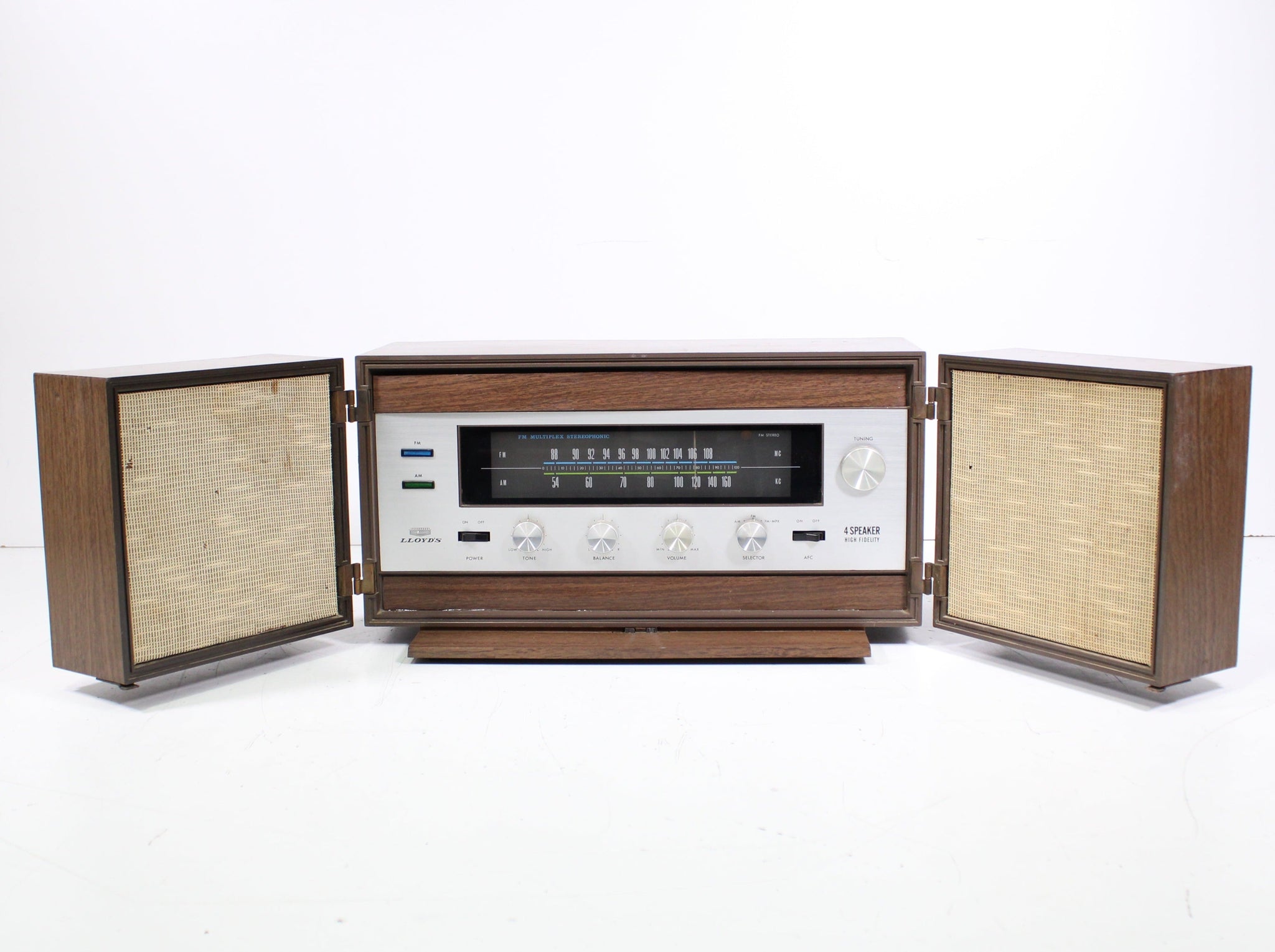 Lloyd's 6M30G Vintage AM/FM Tube Radio Receiver with Attached Folding