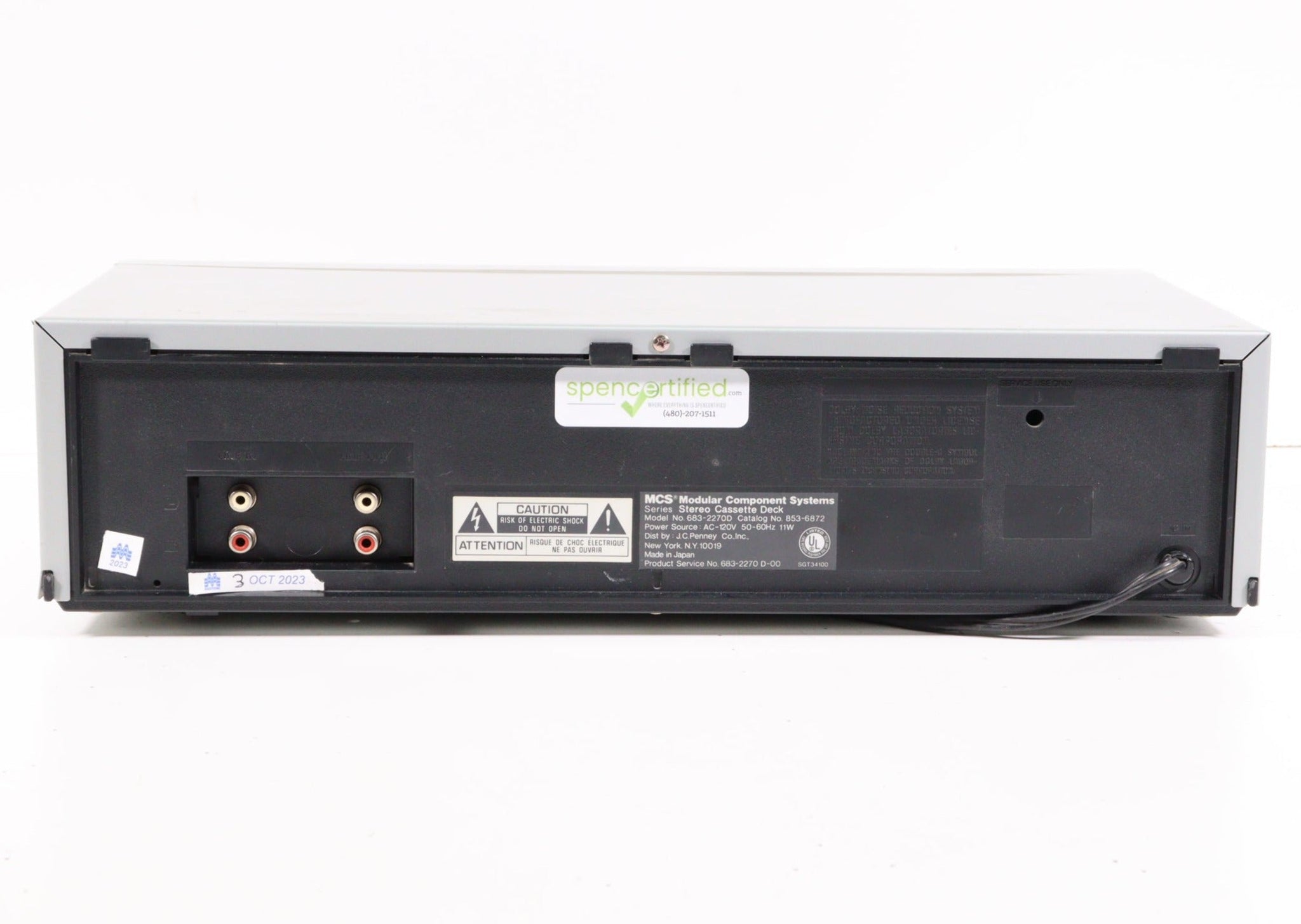 MCS Modular Component System 683-2270D Stereo Cassette Deck