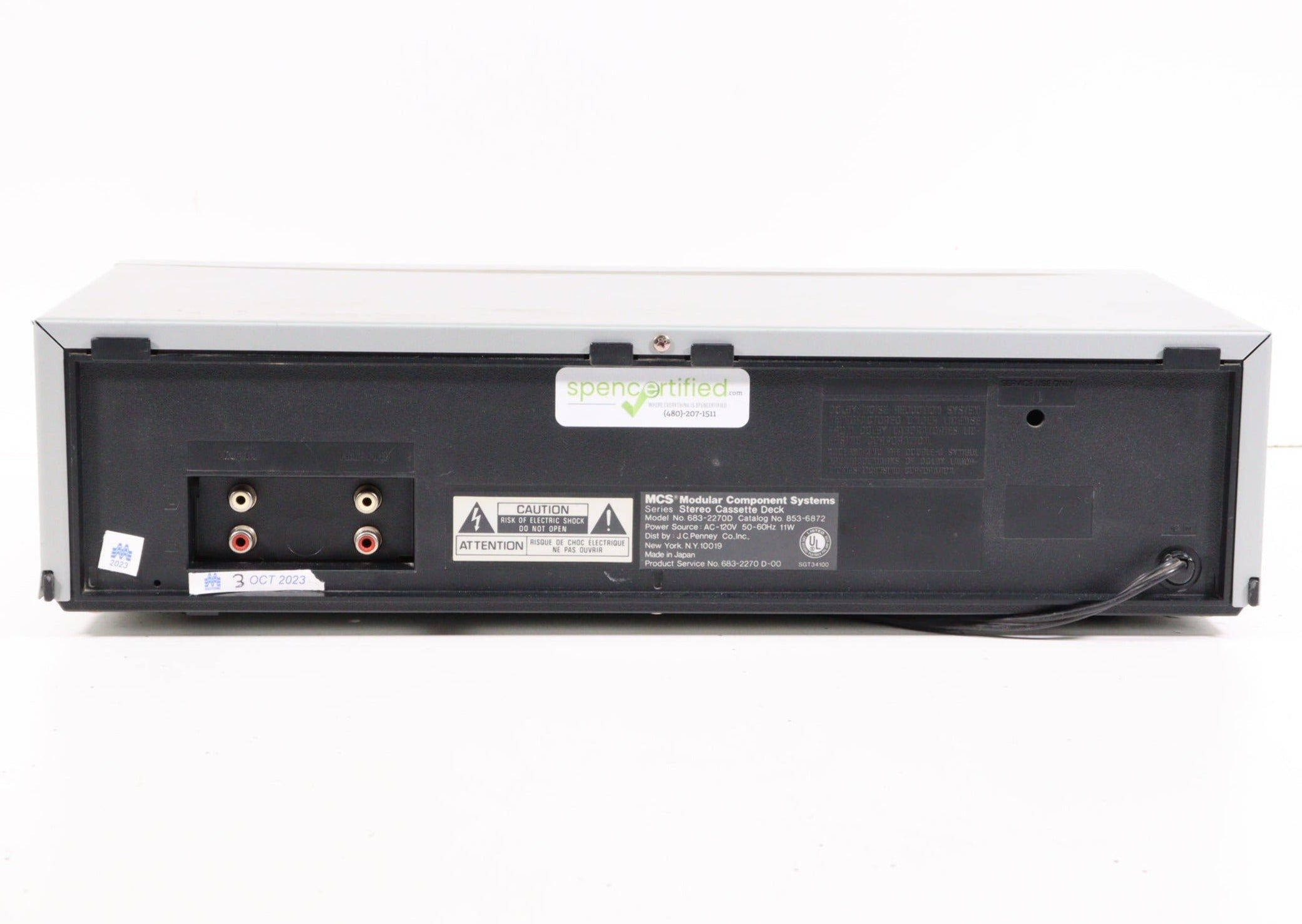 MCS Modular Component System 683-2270D Stereo Cassette Deck — SpenCertified