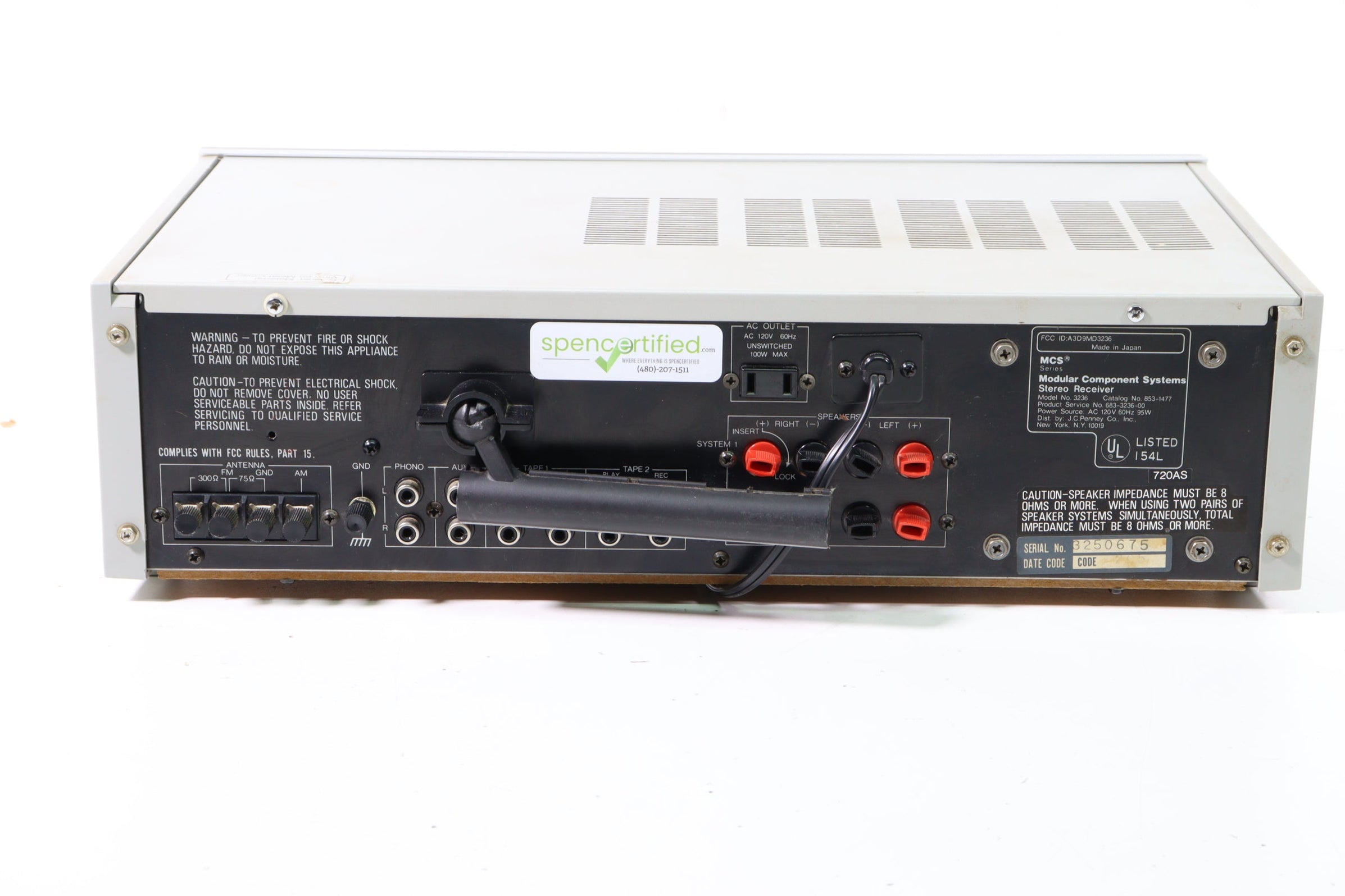 MCS Series 3236 Vintage FM AM Stereo Receiver — SpenCertified