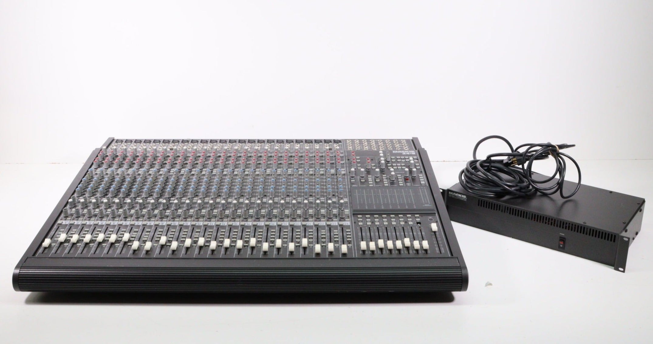 Mackie 220W Power Supply and 24x8x2 8-Bus Mixing Console Bundle ...