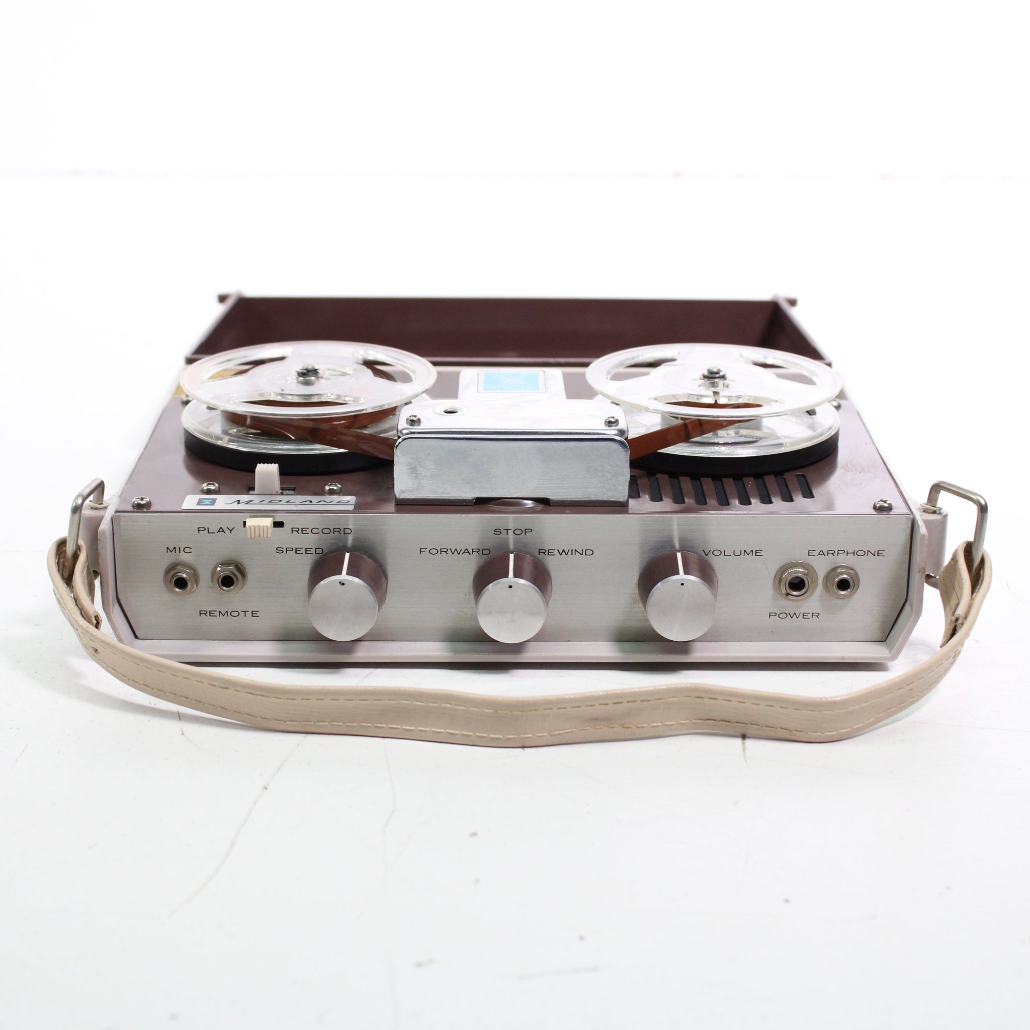 Midland Portable Reel-to-Reel Three-Way Transistor Tape Recorder Rare