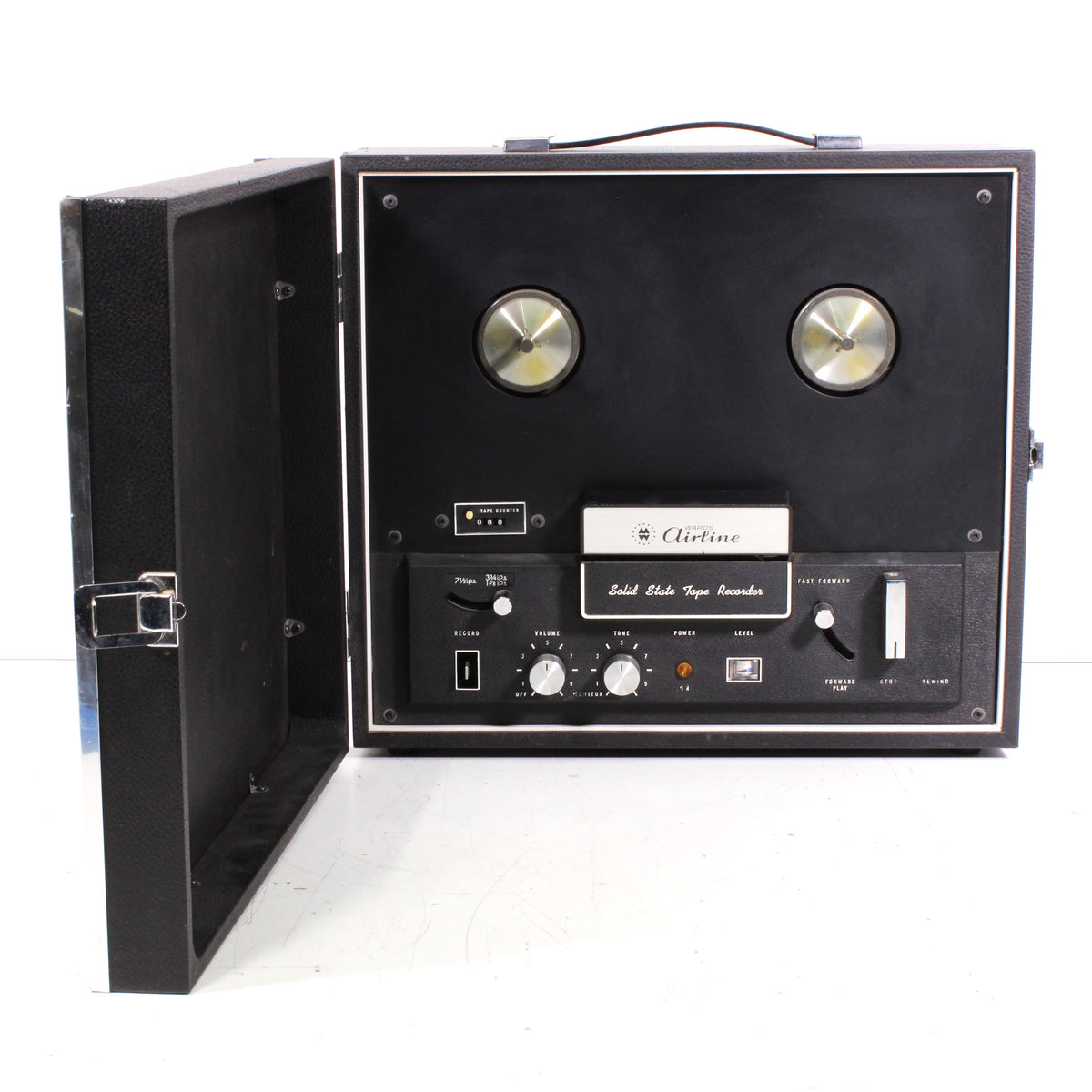 Montgomery Ward Airline GEN-3658A Vintage Reel-to-Reel Tape Deck w/ Ca ...