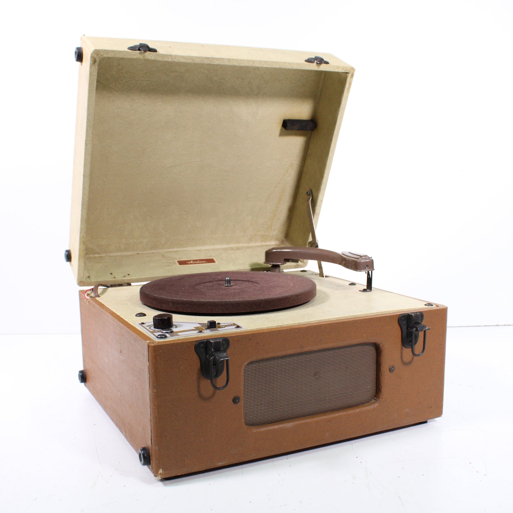 Montgomery Ward Airline Vintage Portable Turntable Record Player ...