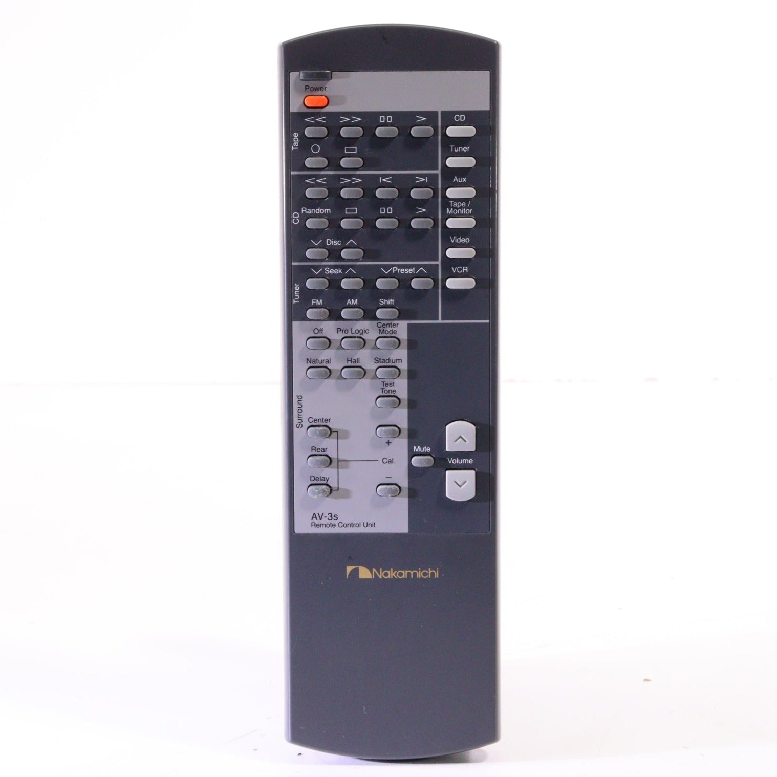Nakamichi AV-3s Remote Control for AV Receiver AV-3s