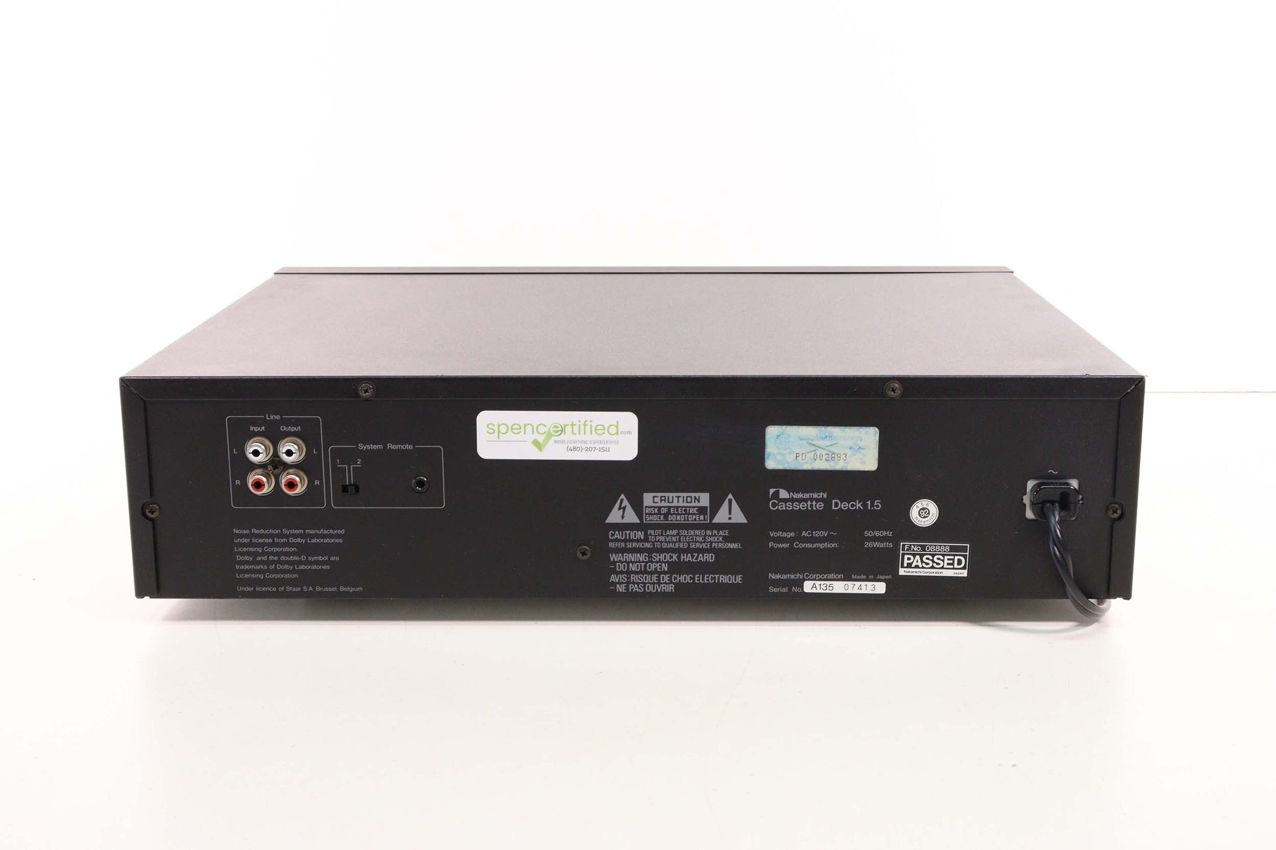 Nakamichi Cassette Deck 1.5 3-Head Cassette Player Recorder High End ...
