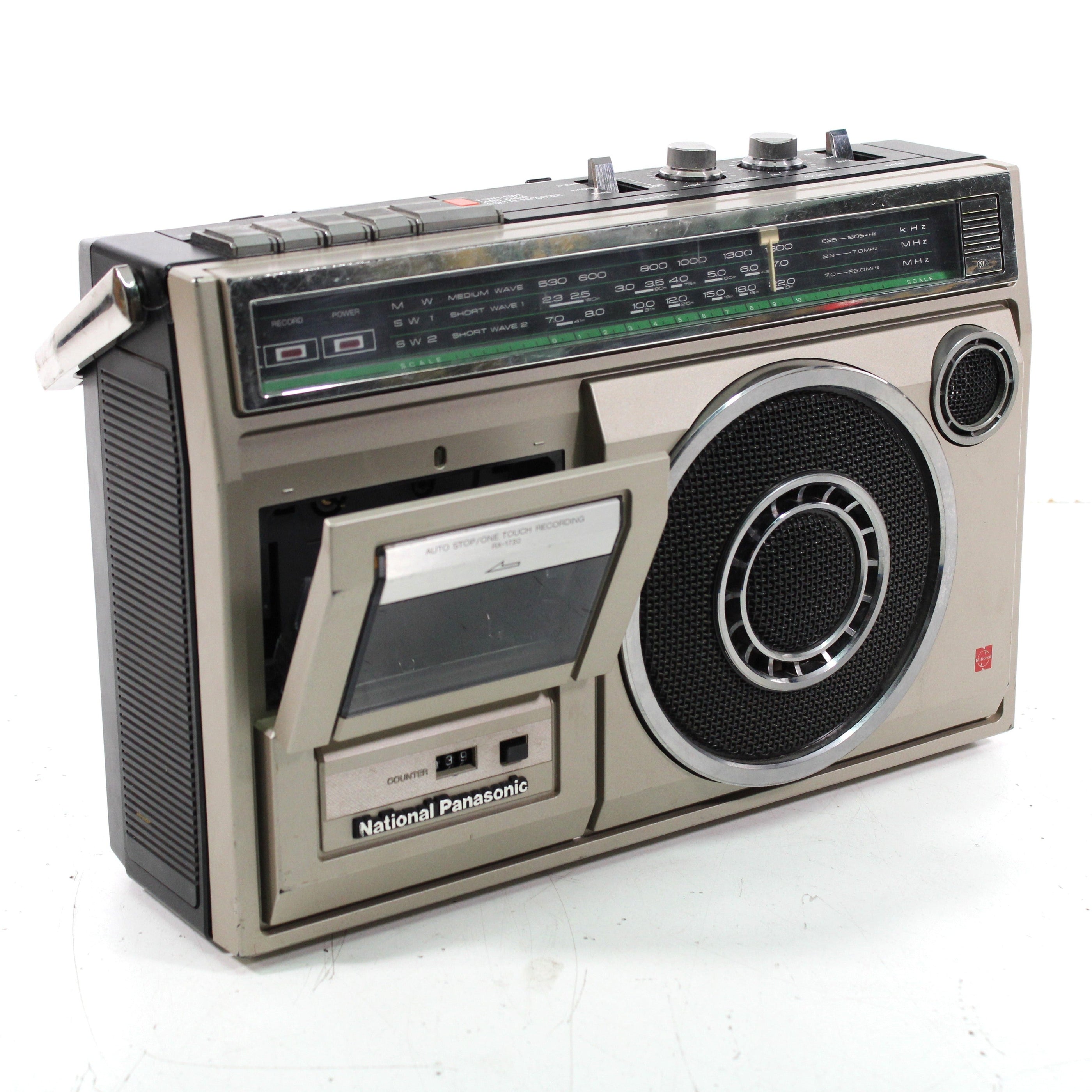 National Panasonic RX-1730 3-Band Portable Cassette Recorder MW SW1 SW ...