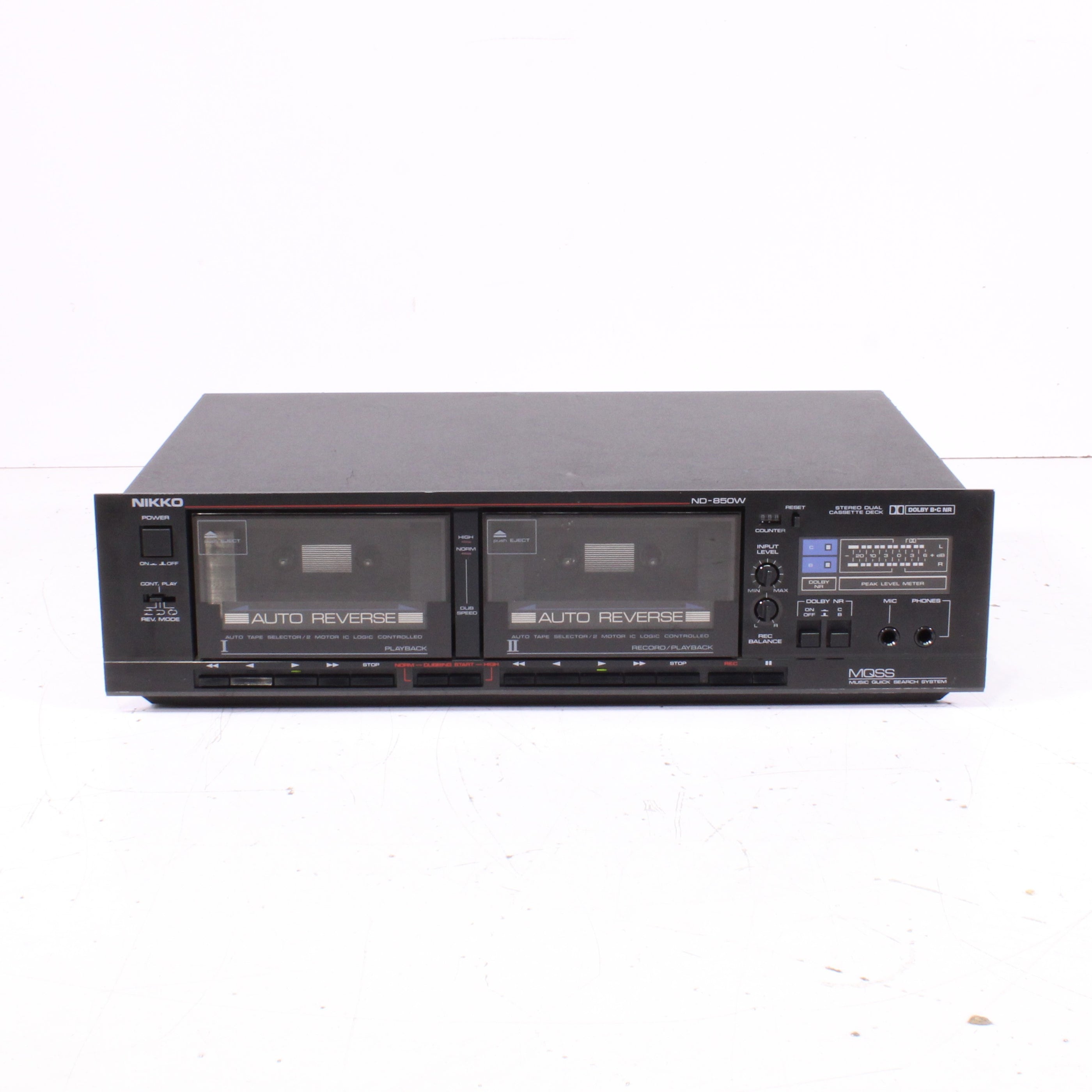 Nikko ND-850W Double Cassette Deck Auto-Reverse High-Speed Dubbing ...