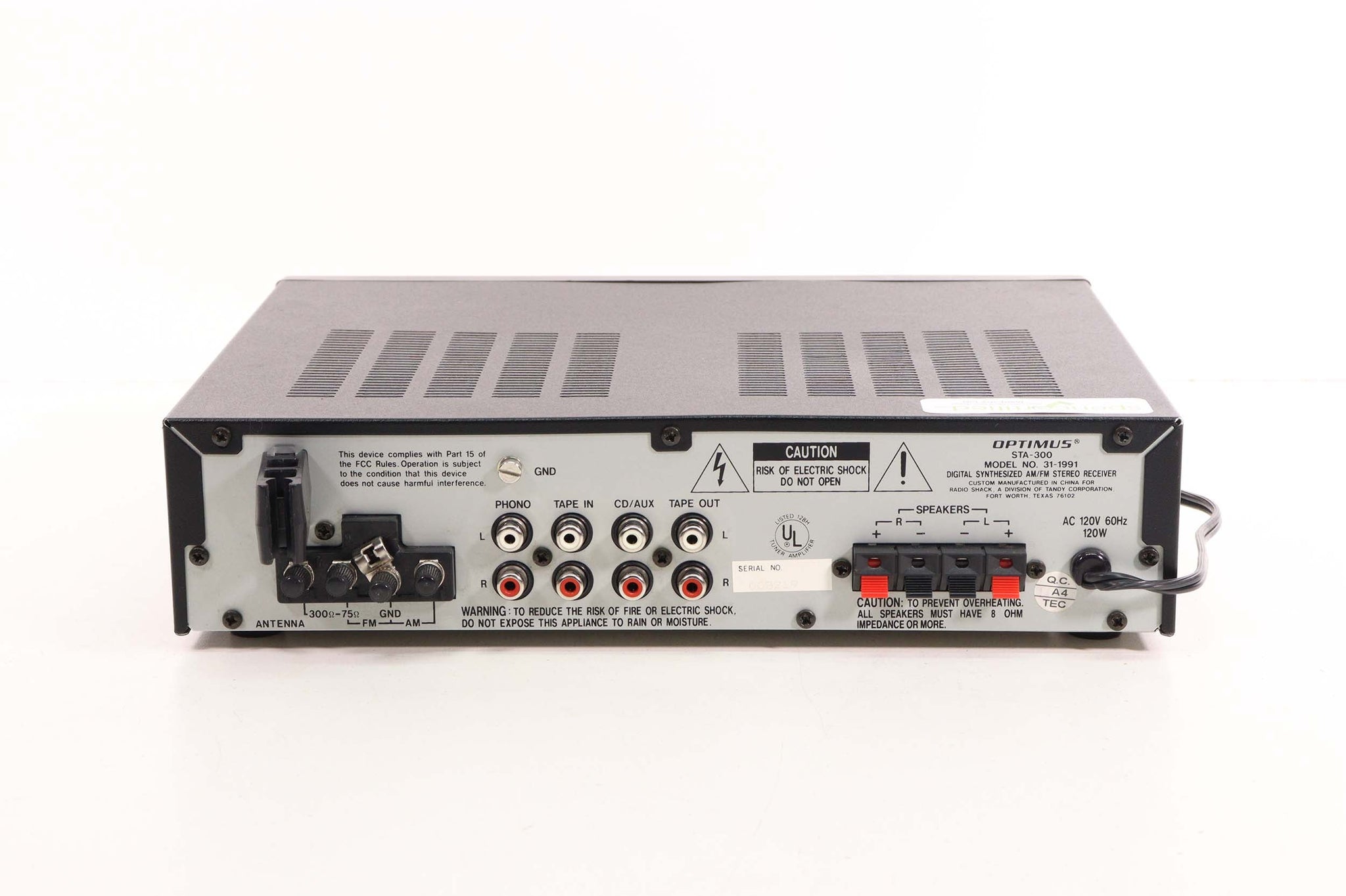 OPTIMUS STA-300 Digital Synthesized AM/FM Stereo Receiver