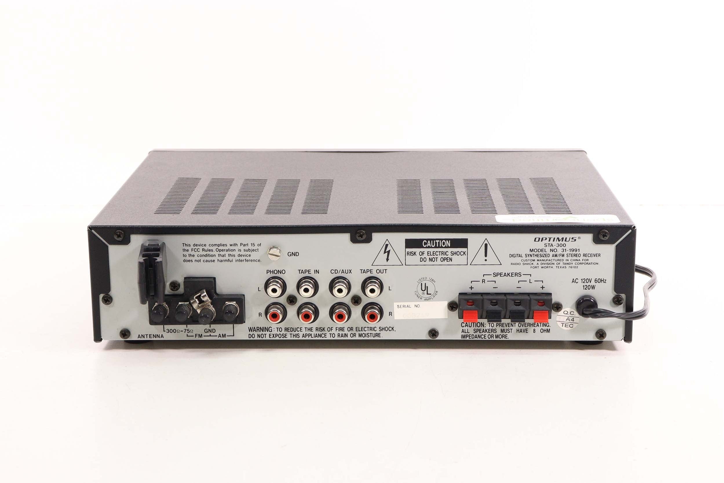 OPTIMUS STA-300 Digital Synthesized AM/FM Stereo Receiver — SpenCertified