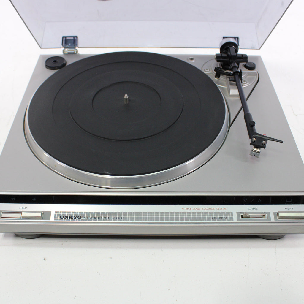 Onkyo CP-1007A 2-Speed Belt-Drive Auto-Return Turntable Silver