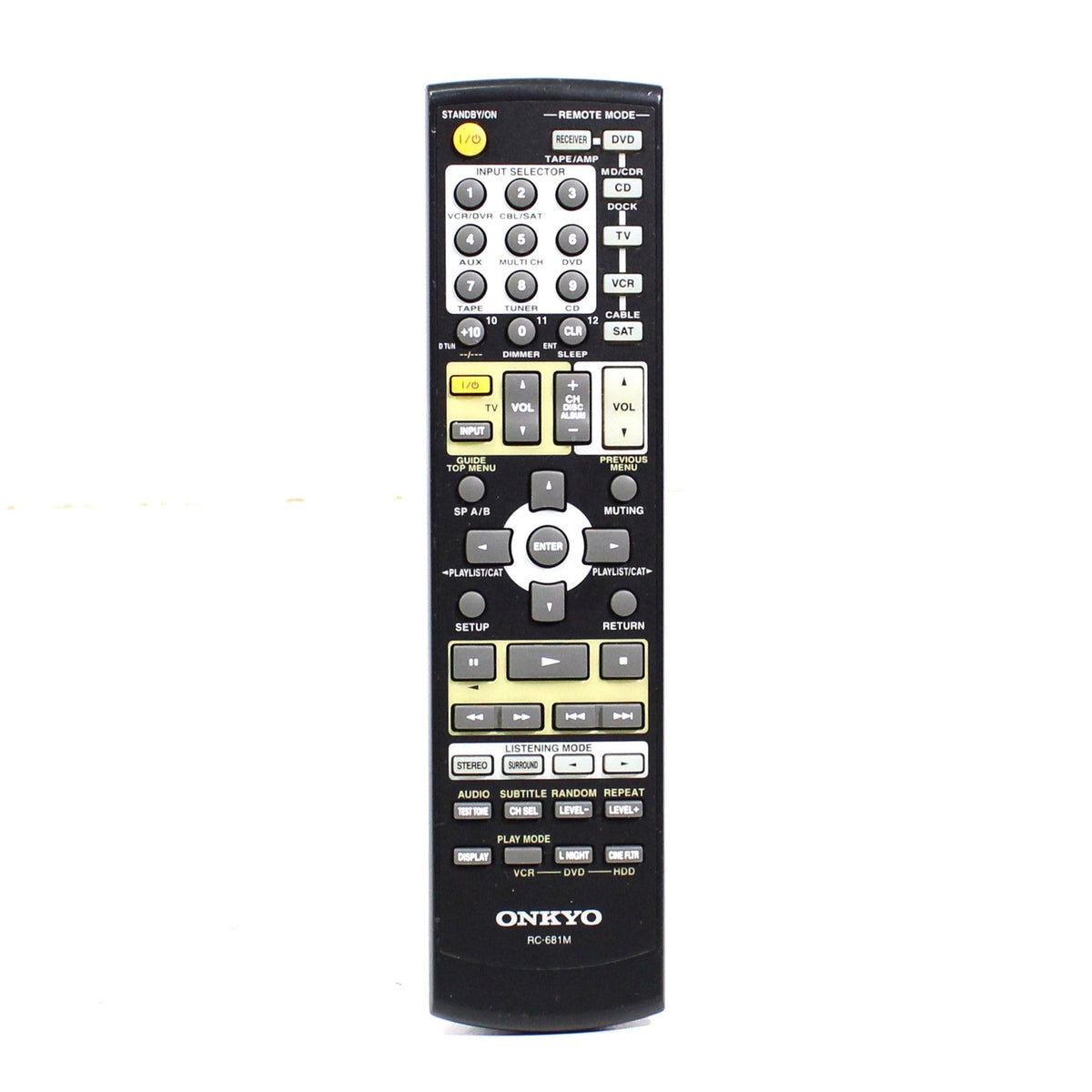 Onkyo RC-681M Remote Control for AV Receiver HT-R508 and More — SpenCertified