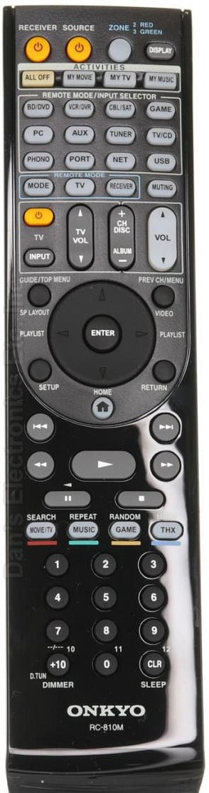 Onkyo RC-810M Remote Control for AV Receiver TX-NR809 and More ...