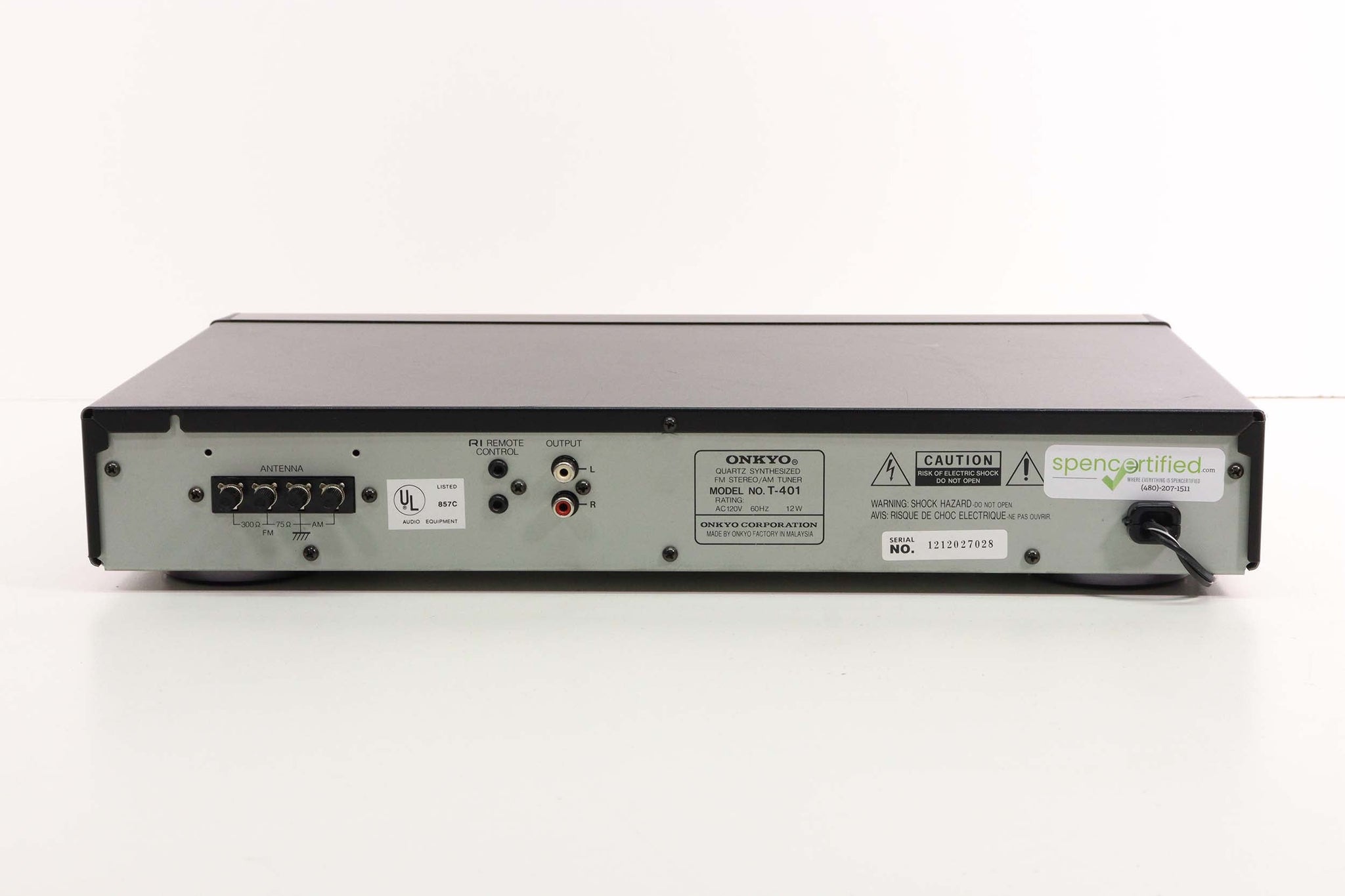 Onkyo T-401 Quartz Synthesized FM Stereo / AM Tuner