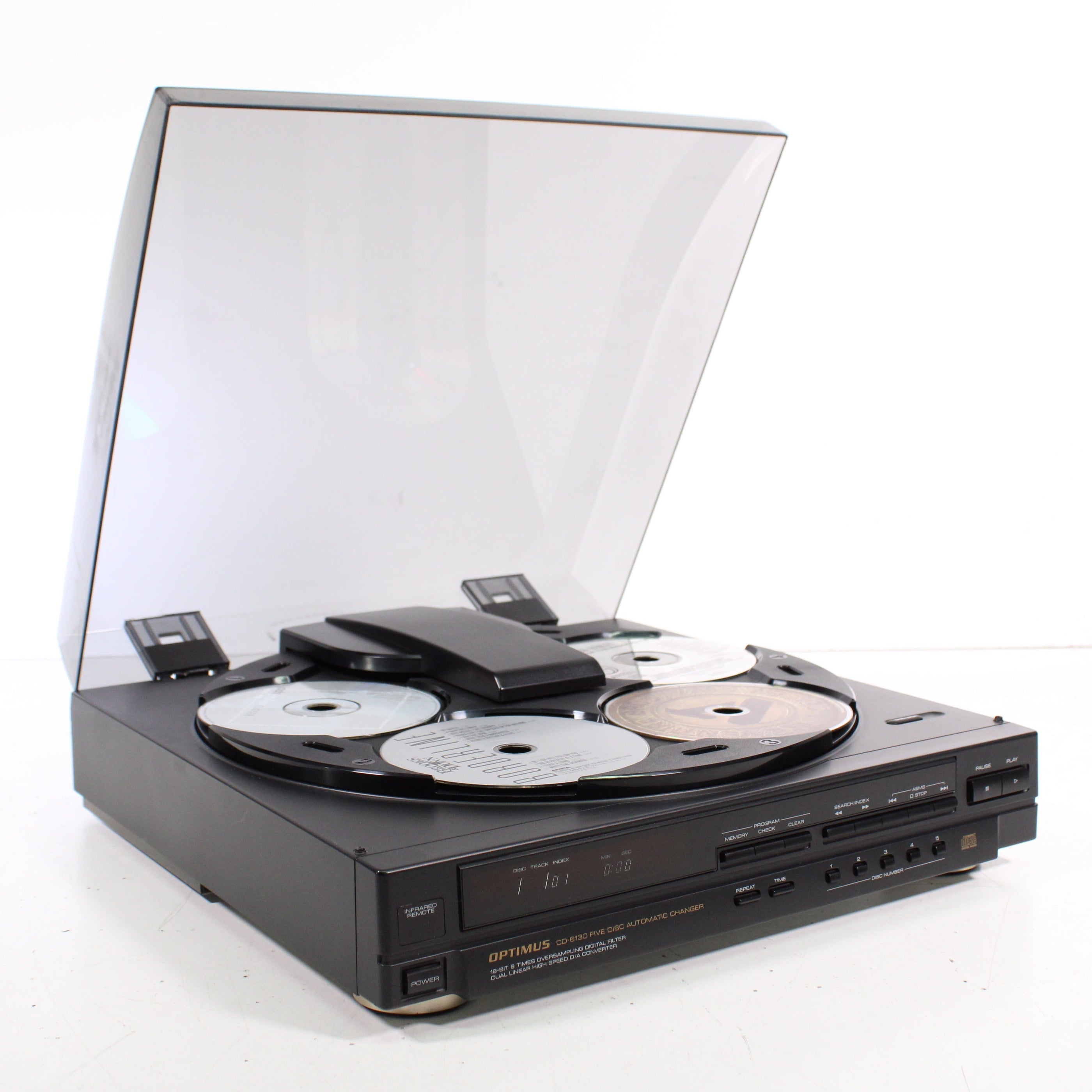 Optimus CD-6130 5-Disc Automatic Changer Unique Top Loading Design (19 ...