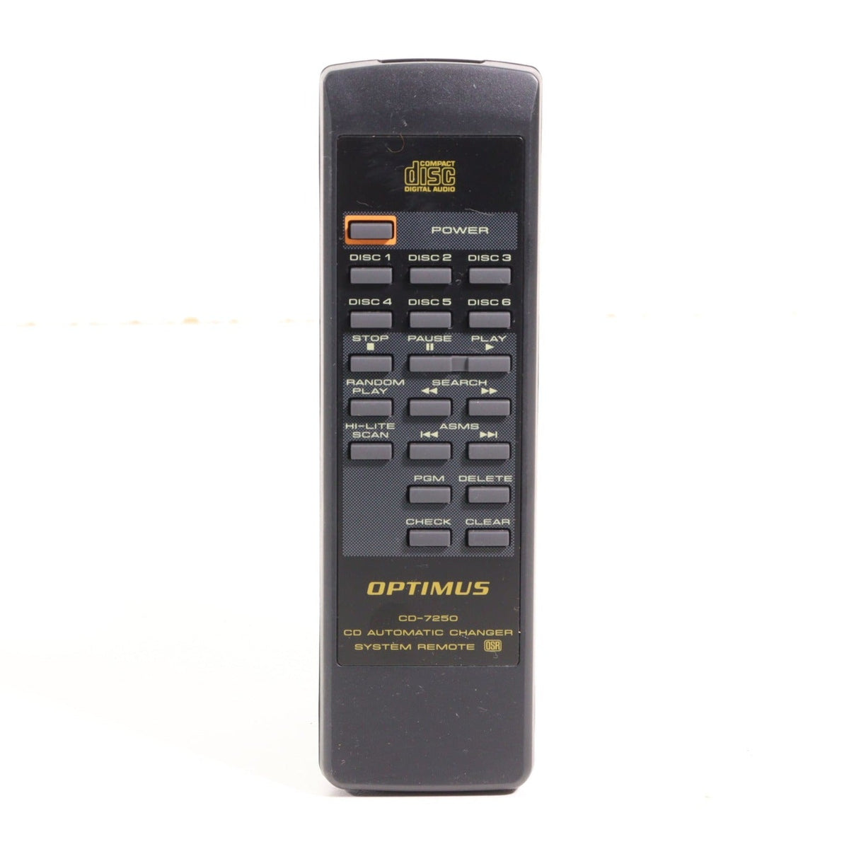 Optimus CD-7250 Remote Control for 6-Disc CD Player CD-7250 — SpenCertified