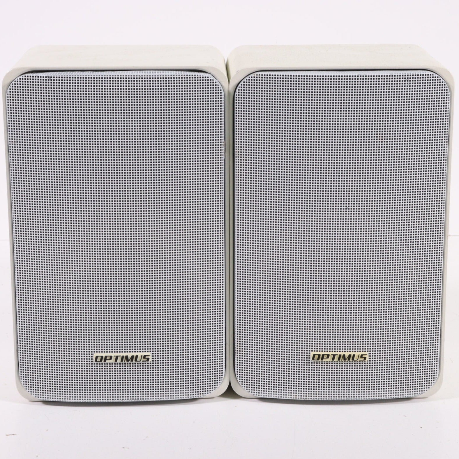 Optimus Pro 77 40-2058 Bookshelf Speaker Pair White