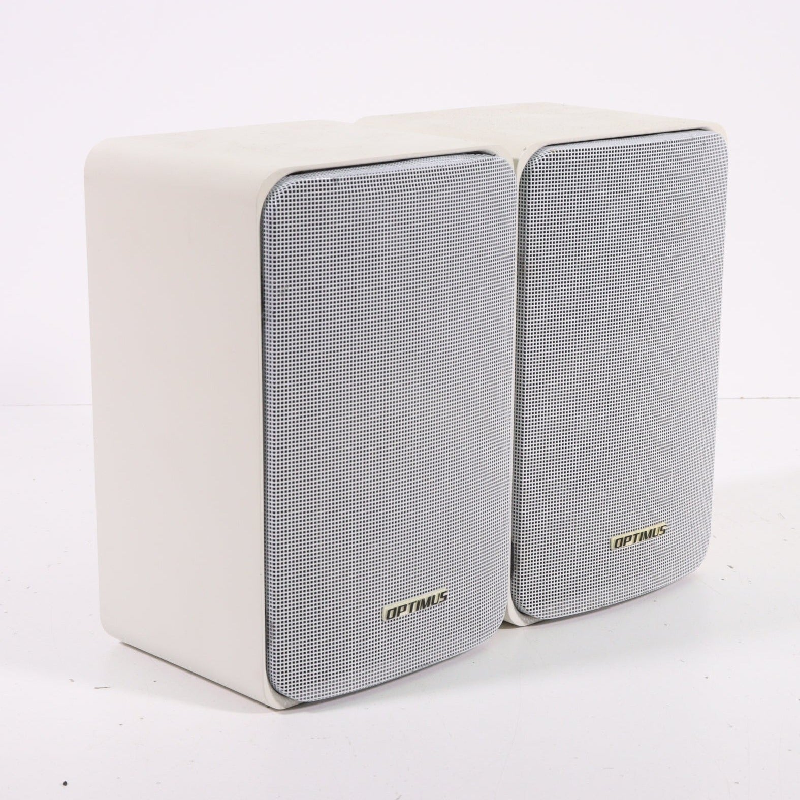 Optimus Pro 77 40-2058 Bookshelf Speaker Pair White — SpenCertified