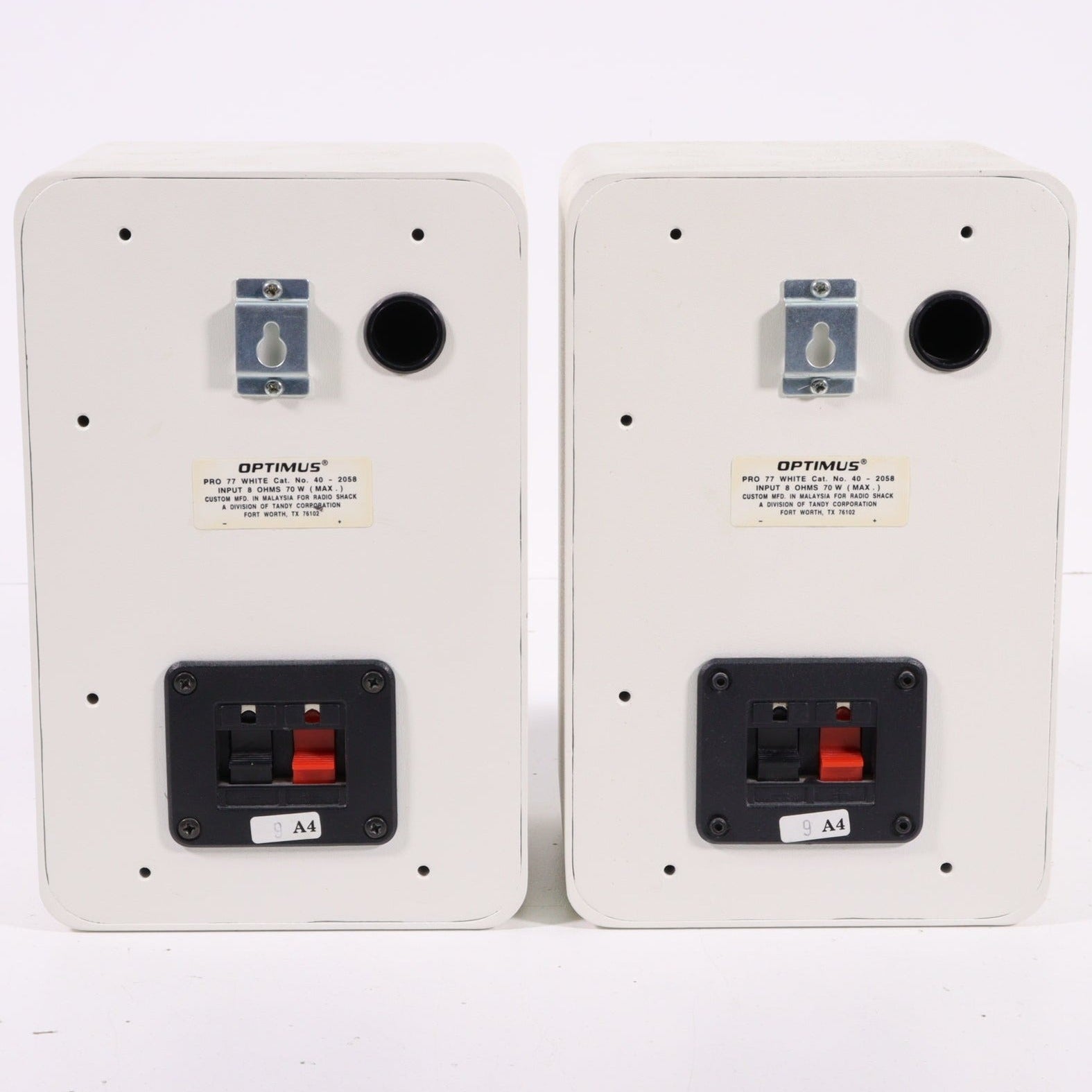 Optimus Pro 77 40-2058 Bookshelf Speaker Pair White — SpenCertified