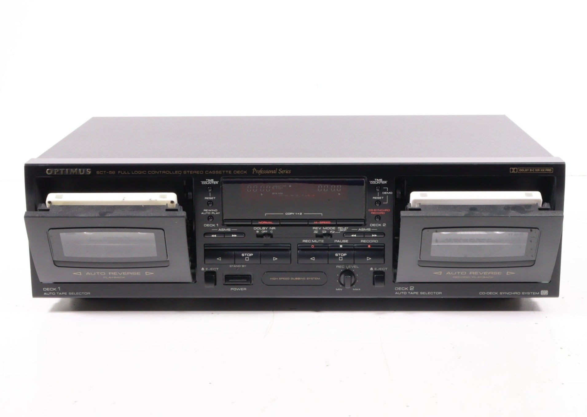 Optimus SCT-56 Full Logic Controlled Stereo Cassette Deck with Auto Re ...