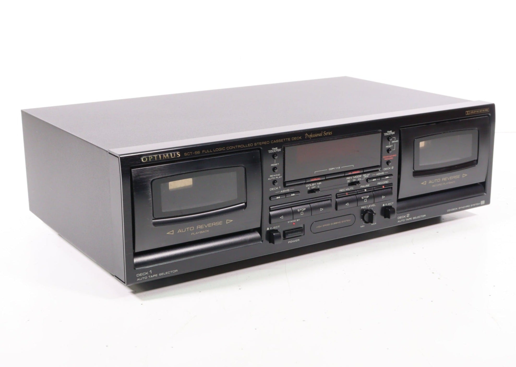 Optimus SCT-56 Full Logic Controlled Stereo Cassette Deck with Auto Re ...
