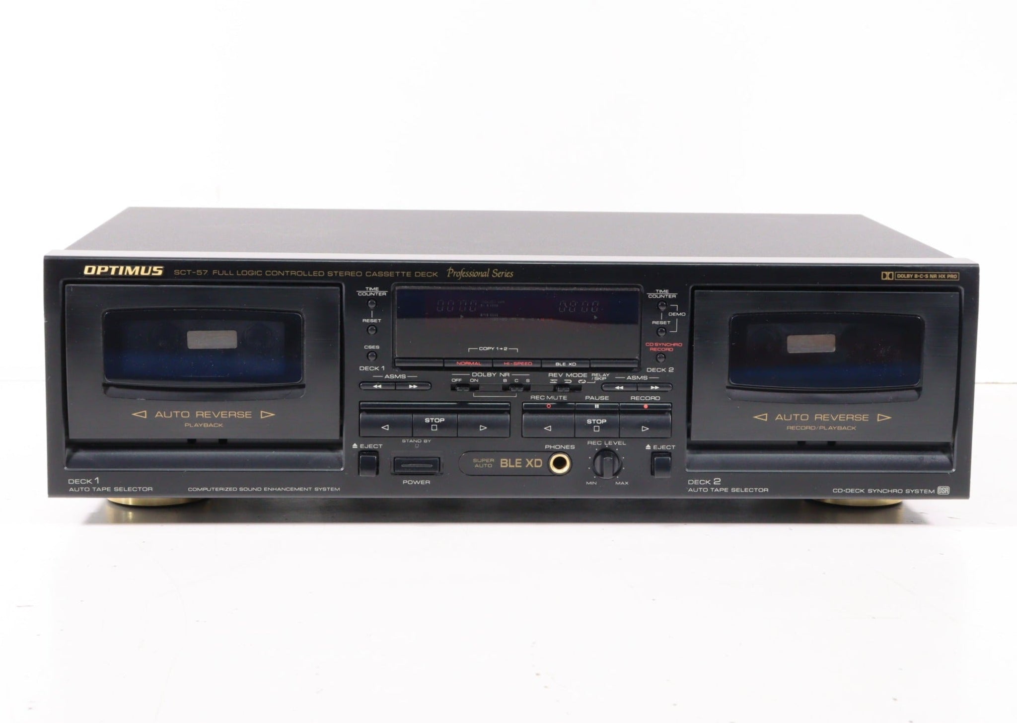 Optimus SCT-57 Full Logic Controlled Stereo Cassette Deck