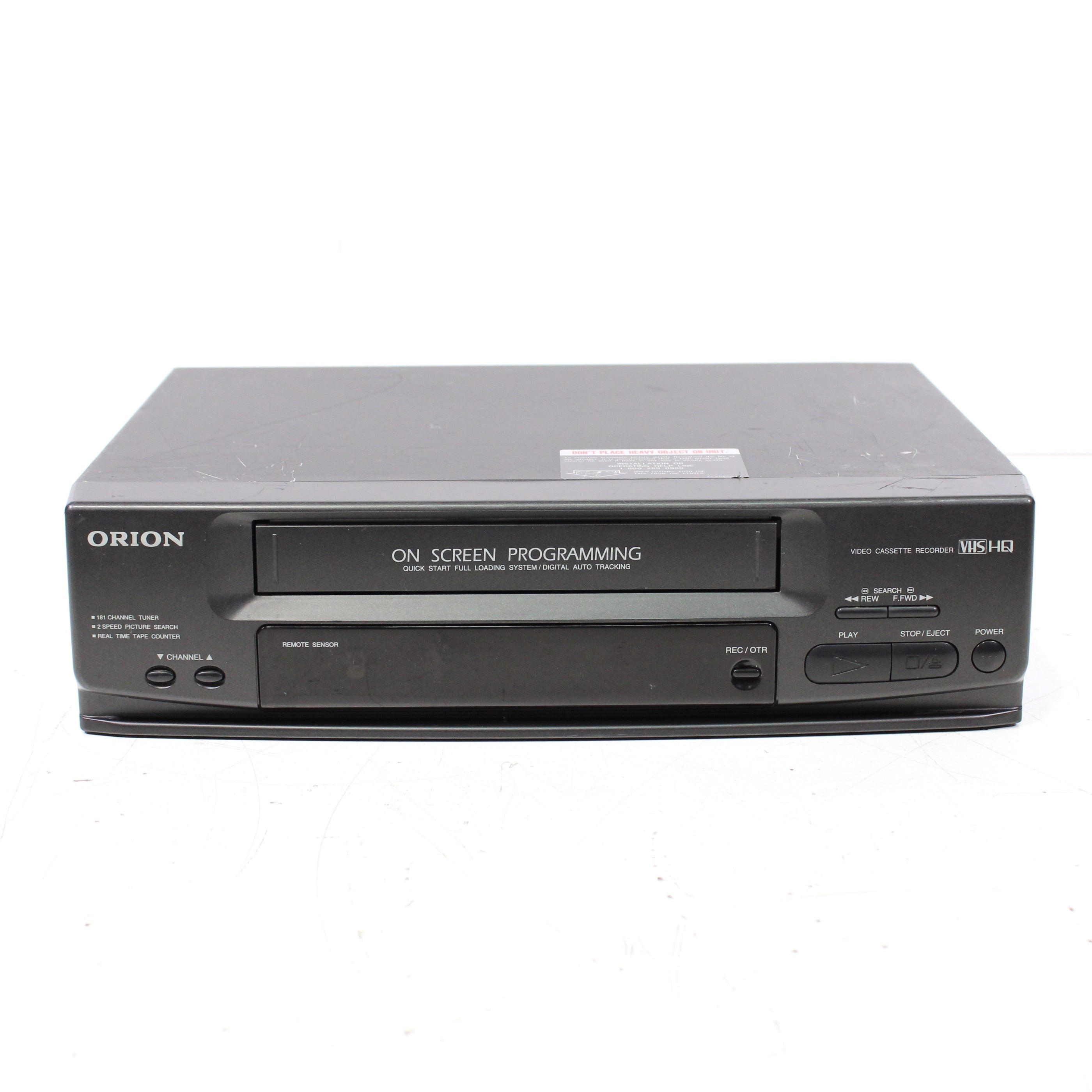 Orion VR0220 VCR VHS Player with On Screen Programming — SpenCertified