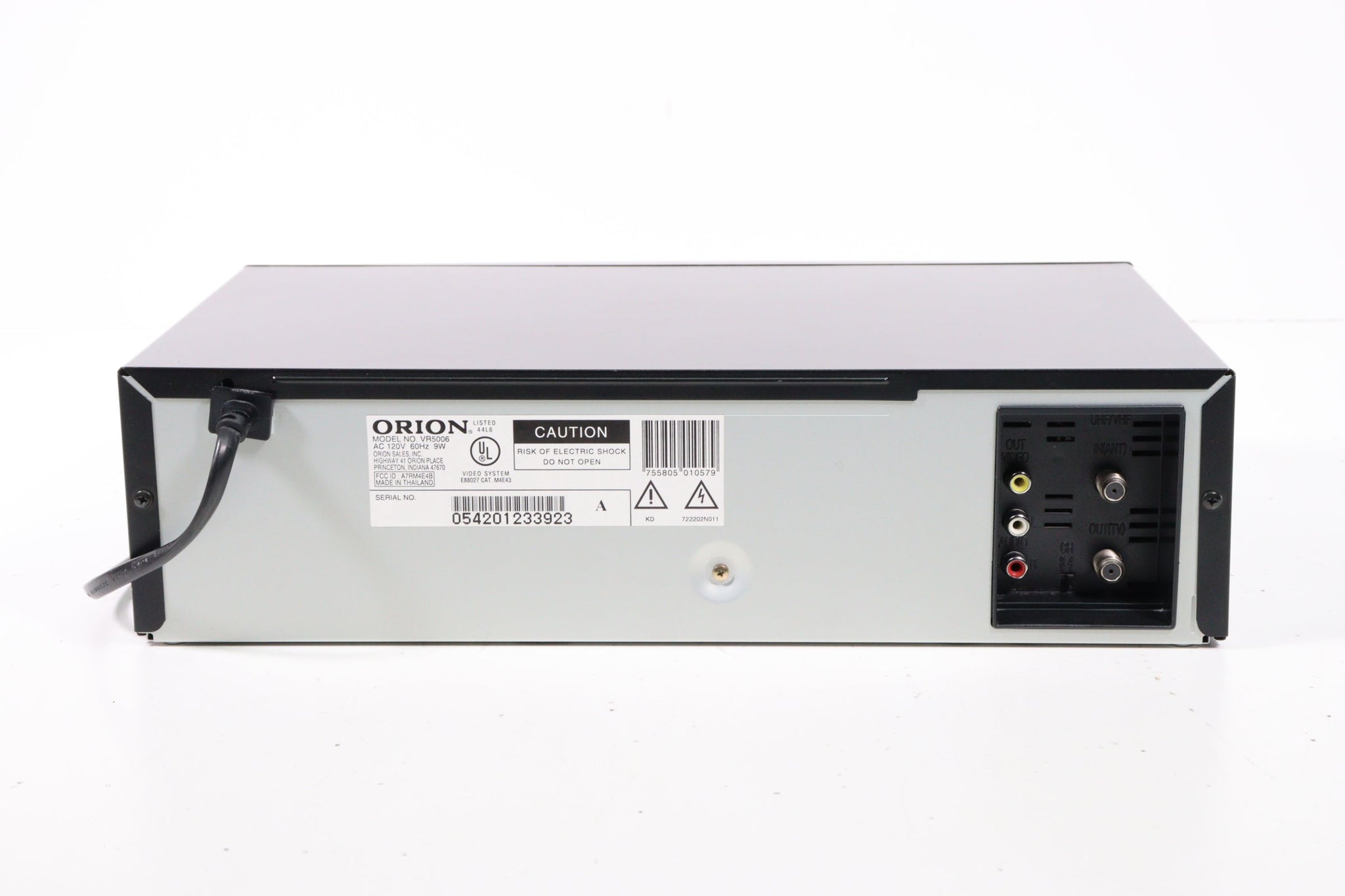 Orion VR5006 4-Head Hi-Fi VCR VHS Player