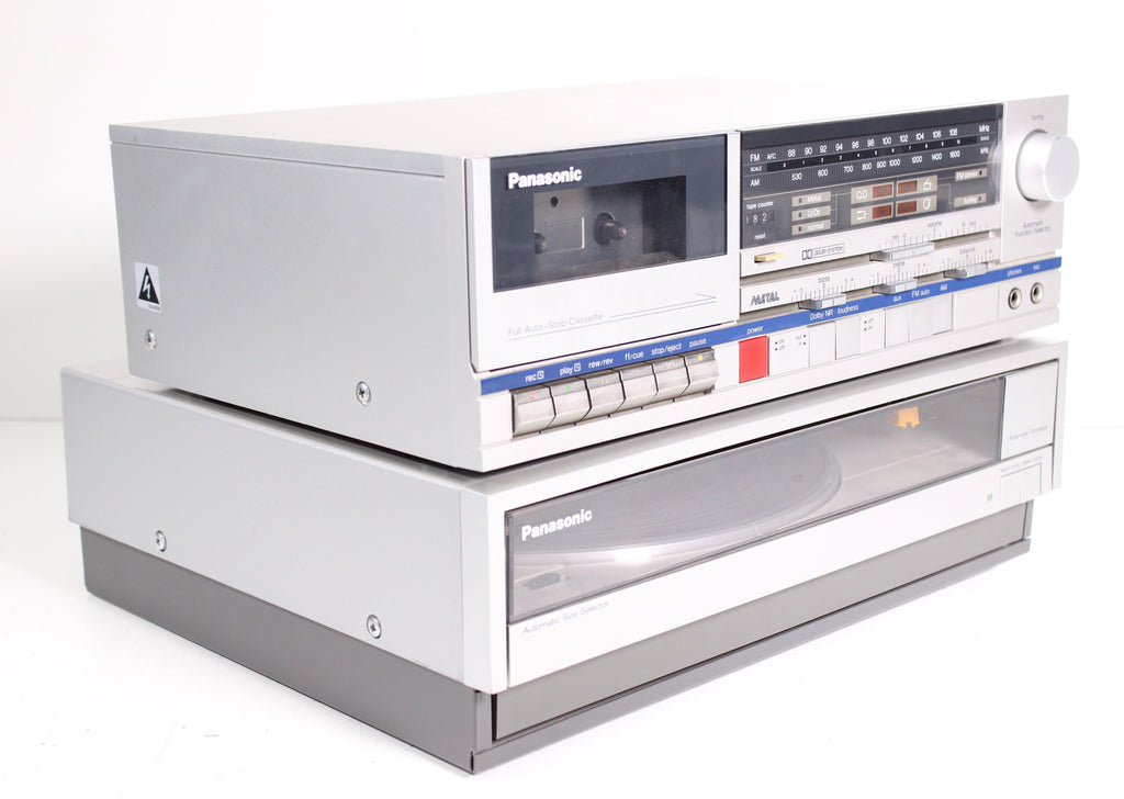 Panasonic Music System Pair SG-P200 AM FM Radio with Cassette Deck SF-