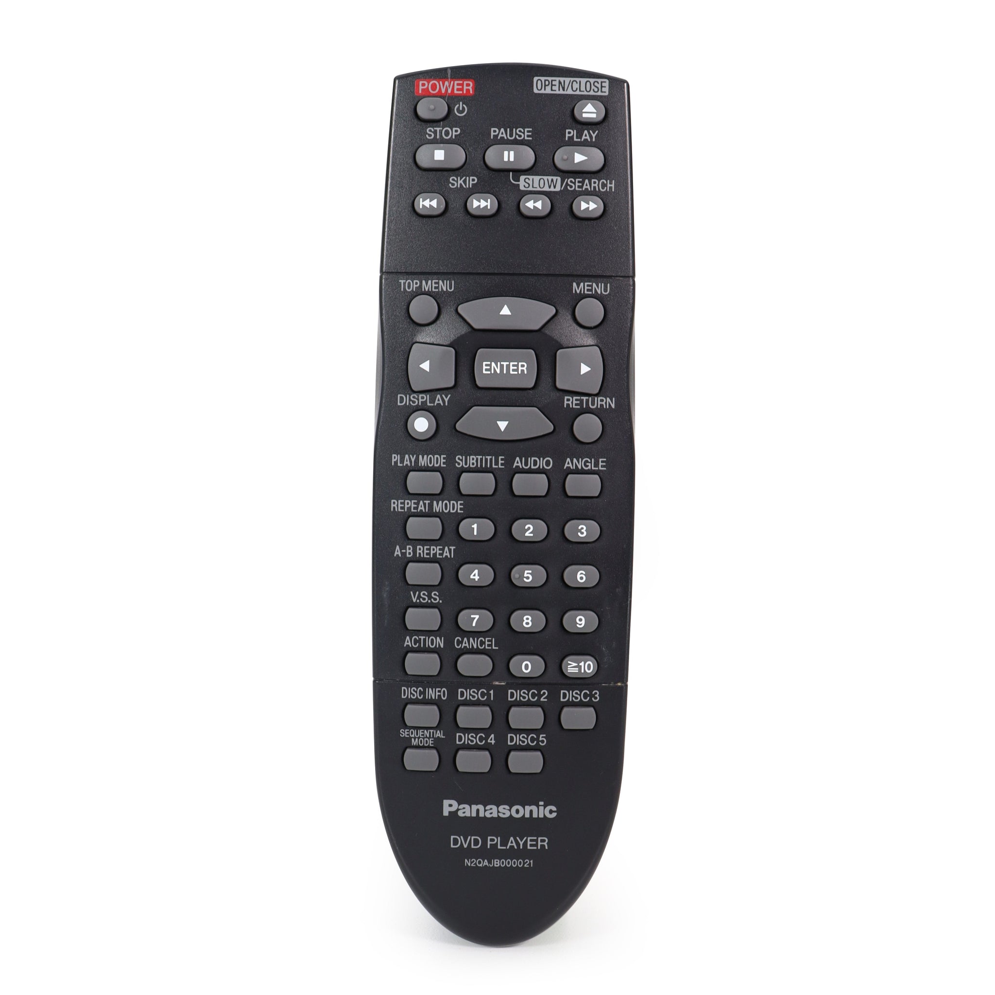 Panasonic N2QAJB000021 Remote Control for DVD Player DVD-CV36 DVD-CV51 ...