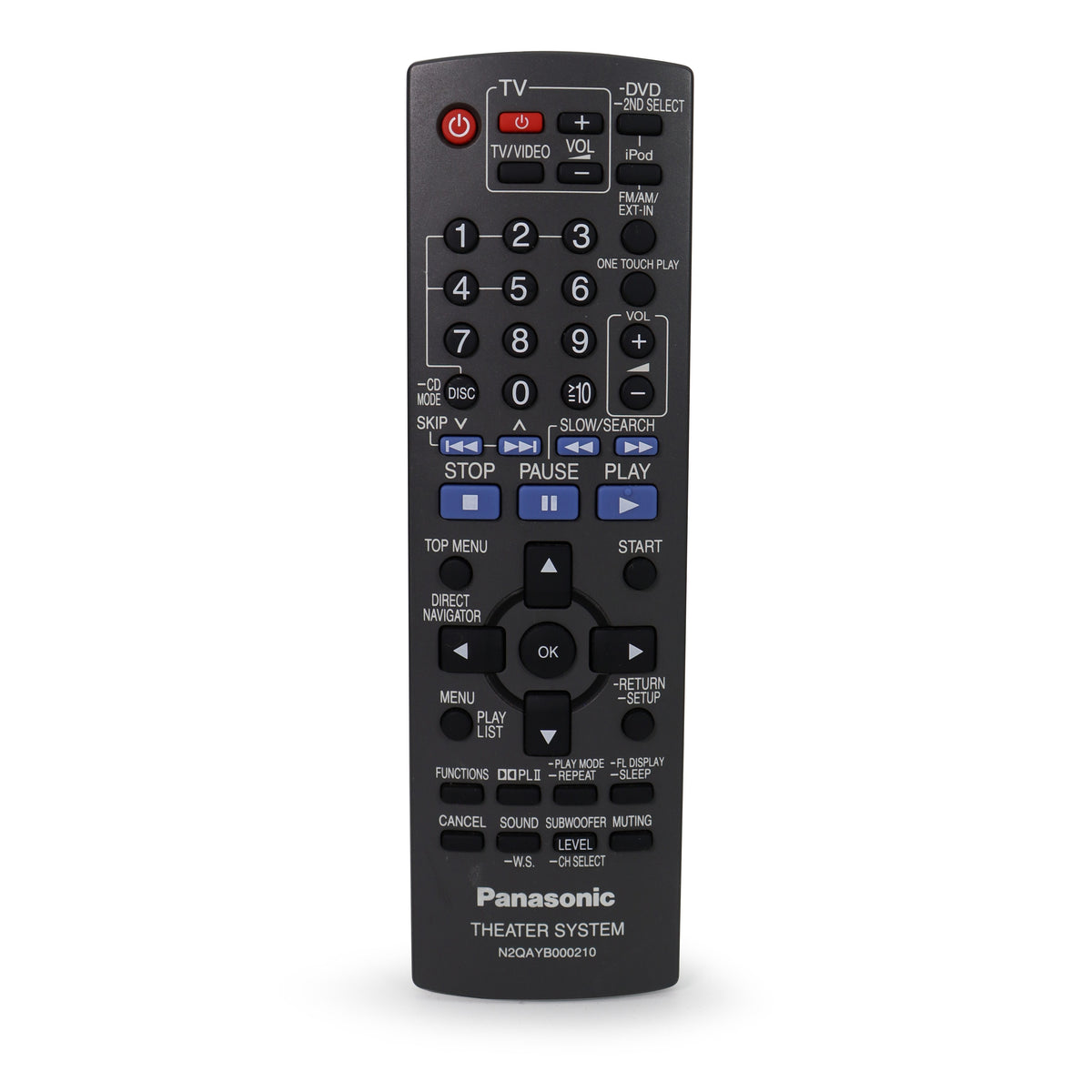 Panasonic N2QAYB000210 Remote Control for DVD Theater System SE-PT660 ...