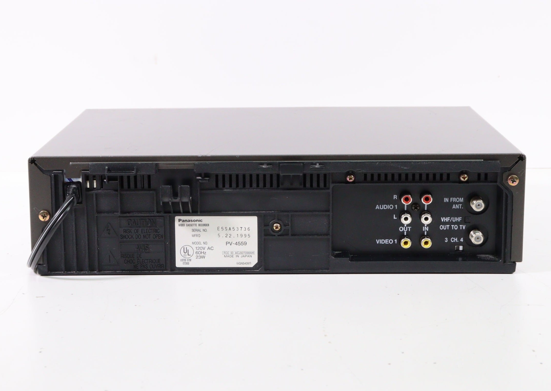 Panasonic PV-4559 Hi-Fi MTS Stereo VCR VHS Player with Omnivision ...