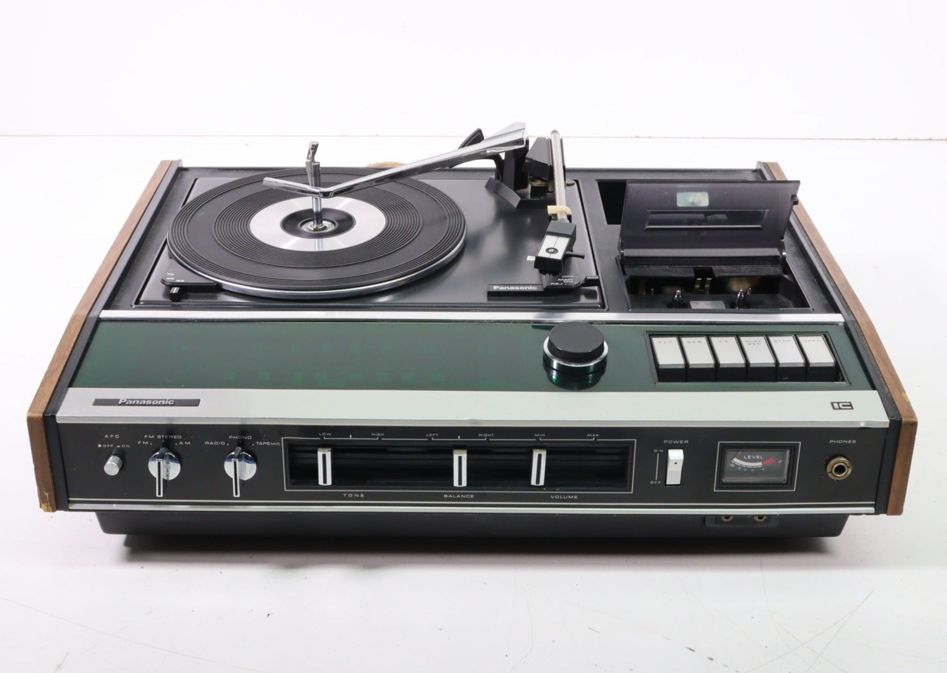 Panasonic SE-1050 AM FM Stereo Music Center Turntable Cassette Player ...