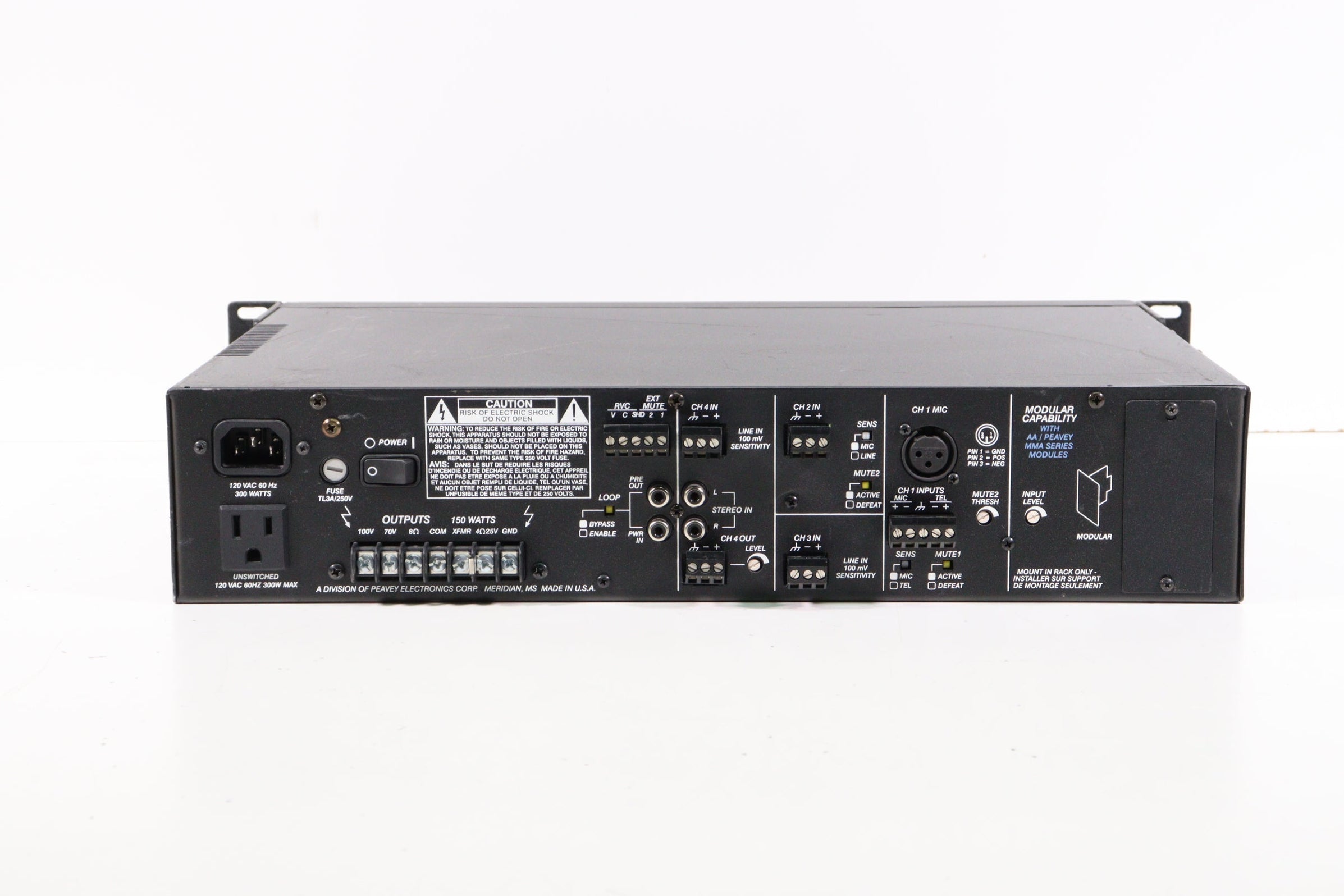 Peavey Uma 1502 Mixer Integrated Modular Amplifier — SpenCertified