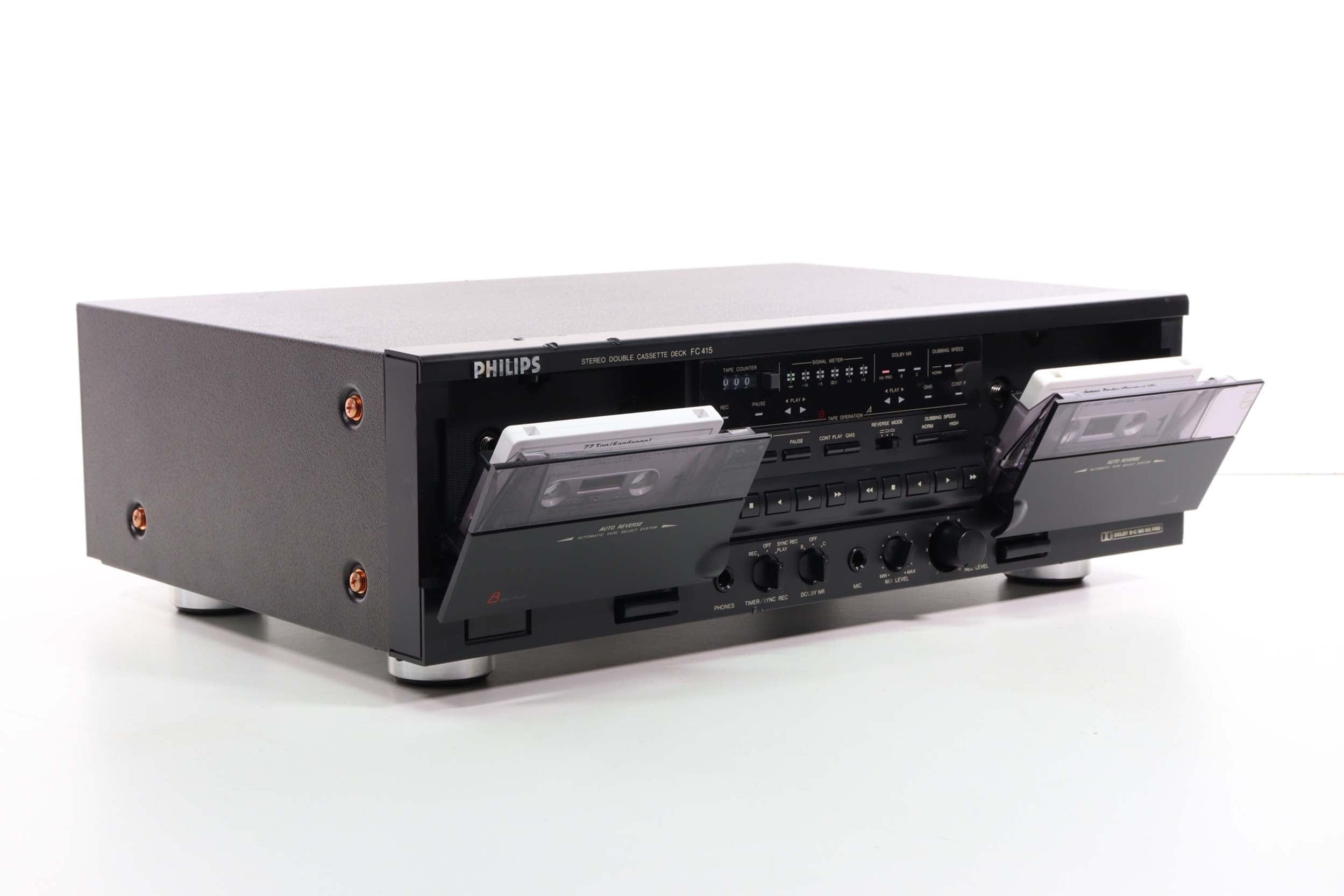 Philips FC415 Stereo Double Cassette Deck Player Recorder — SpenCertified