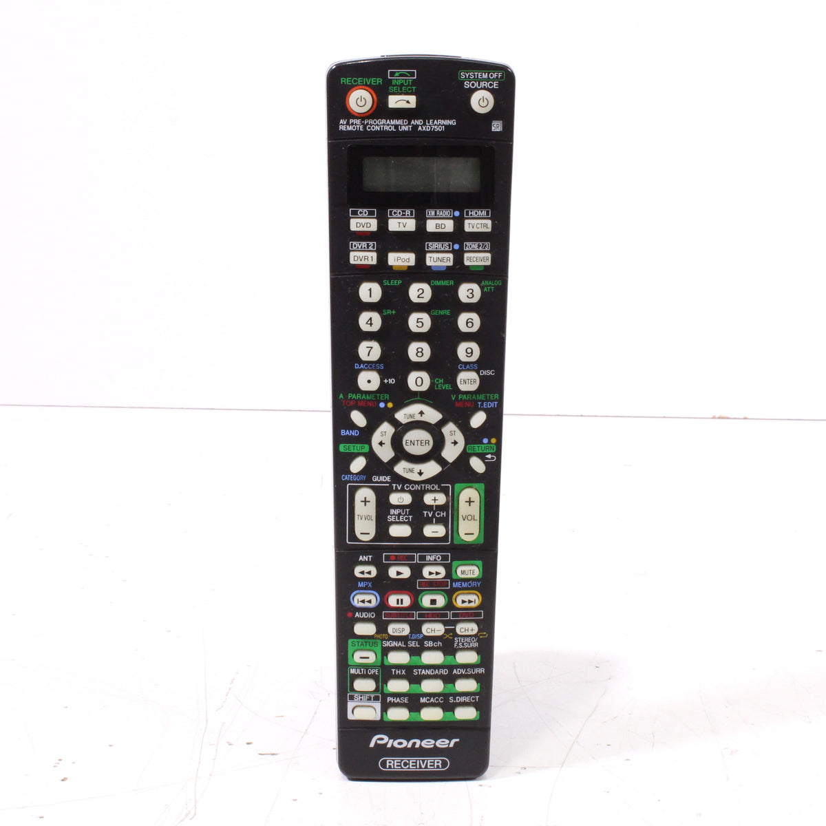 Pioneer AXD7501 Remote Control for AV Receiver VSX-92TXH — SpenCertified