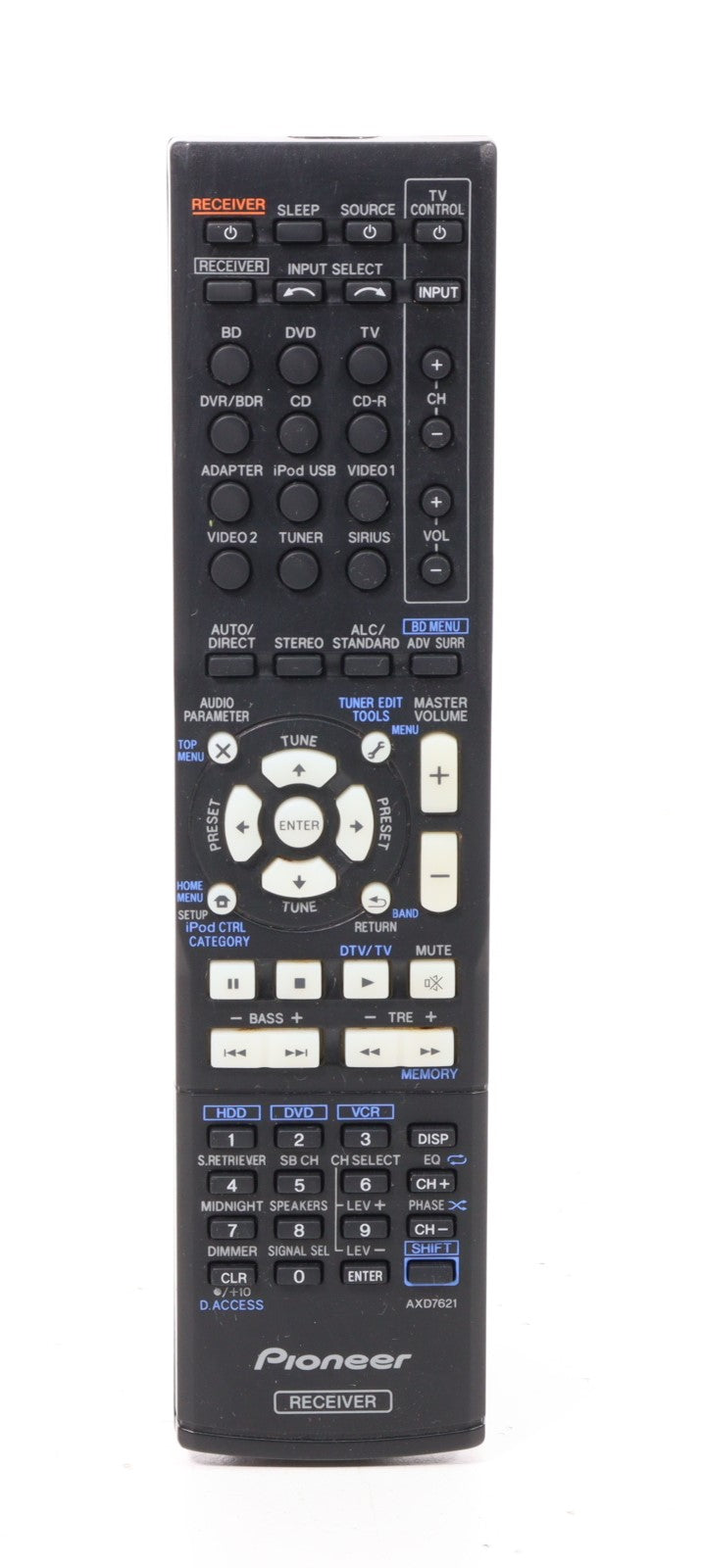 Pioneer AXD7621 Remote Control for AV Receiver VSX-821-K VSX-921-K ...